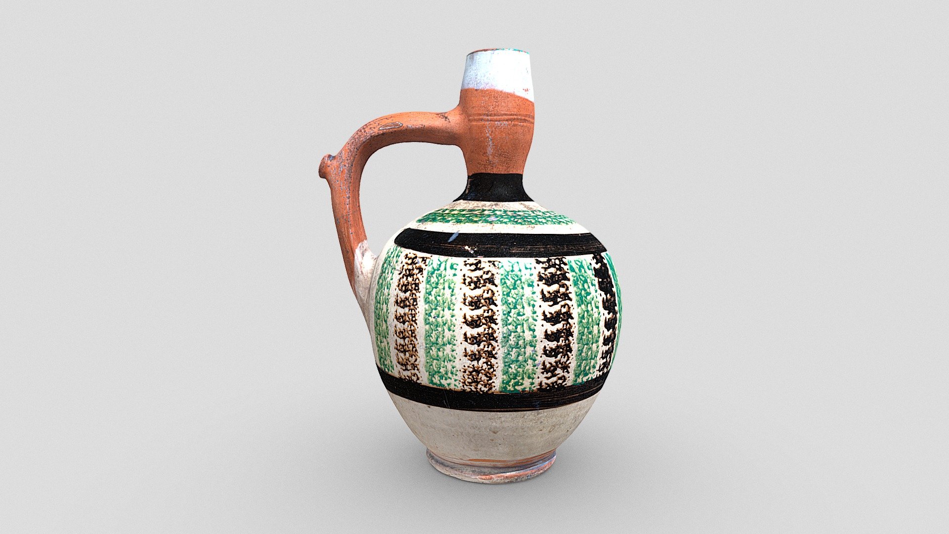 Painted water jug - 3D model by Kyustendil Regional History Museum ...