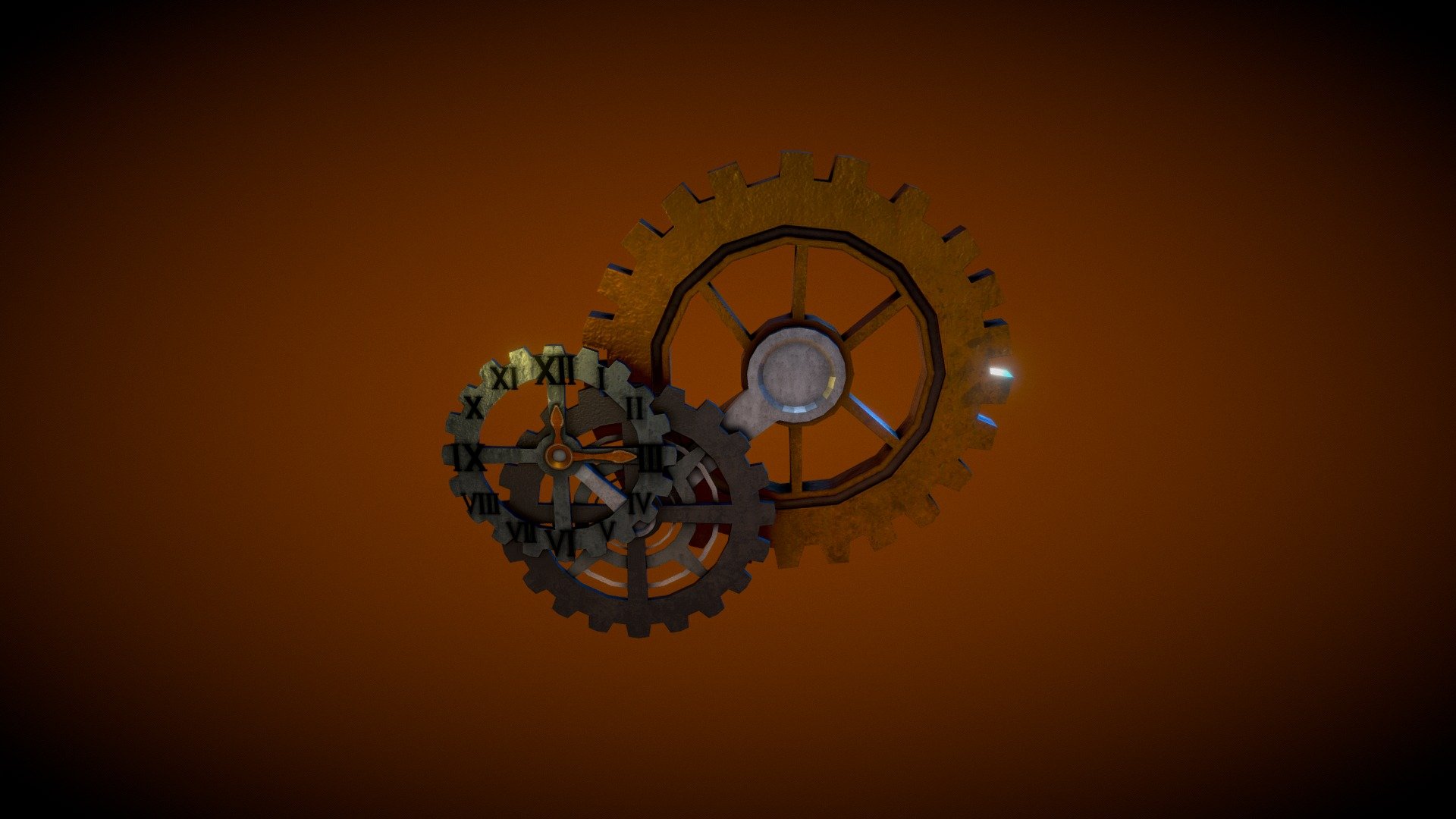 Steampunk Gear-Wall Clock - 3D model by pedroh.ricciotti [b3ee29a ...