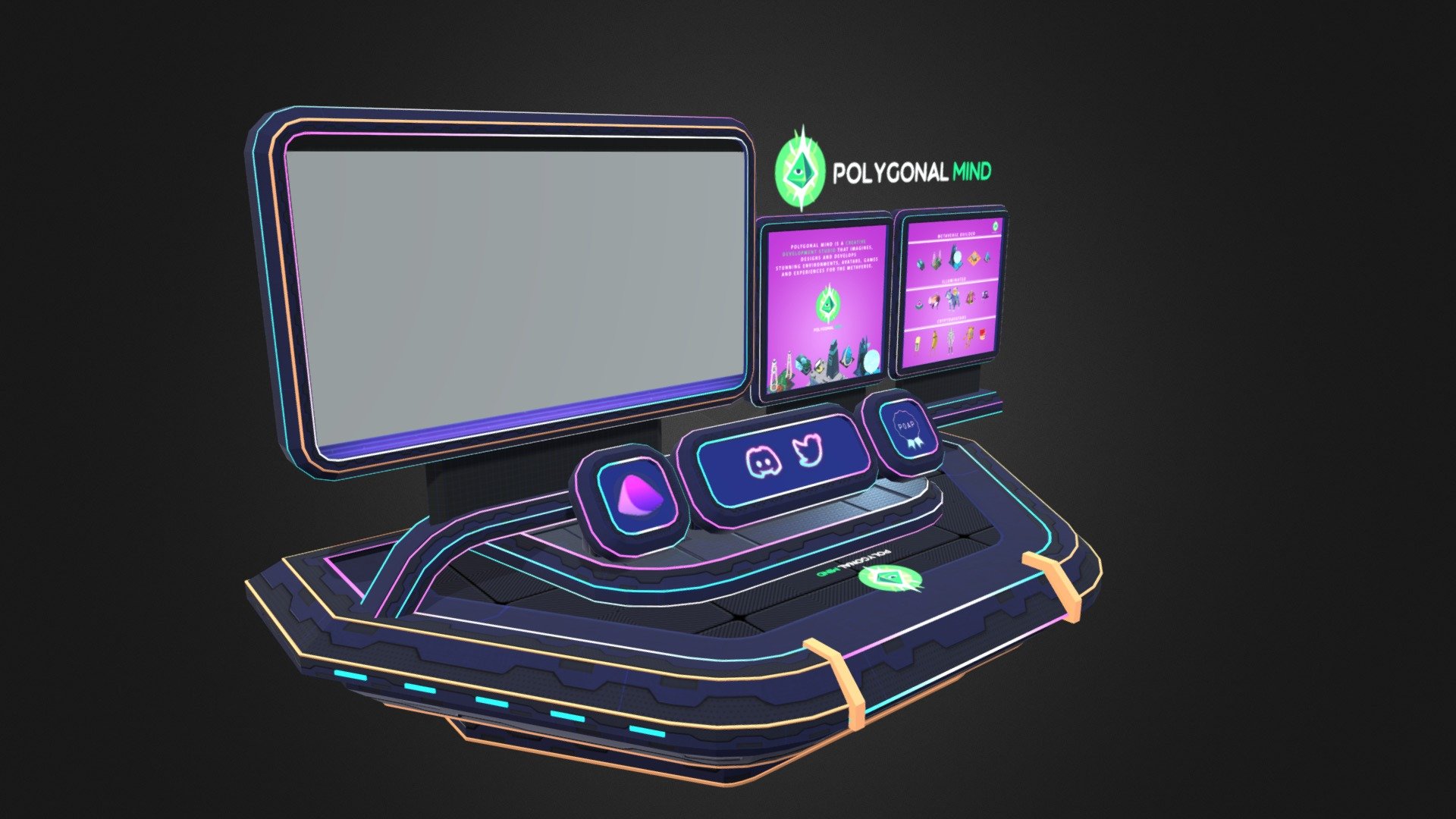 Megacube 2 - Booth (Bronze) - Download Free 3D model by Polygonal Mind ...