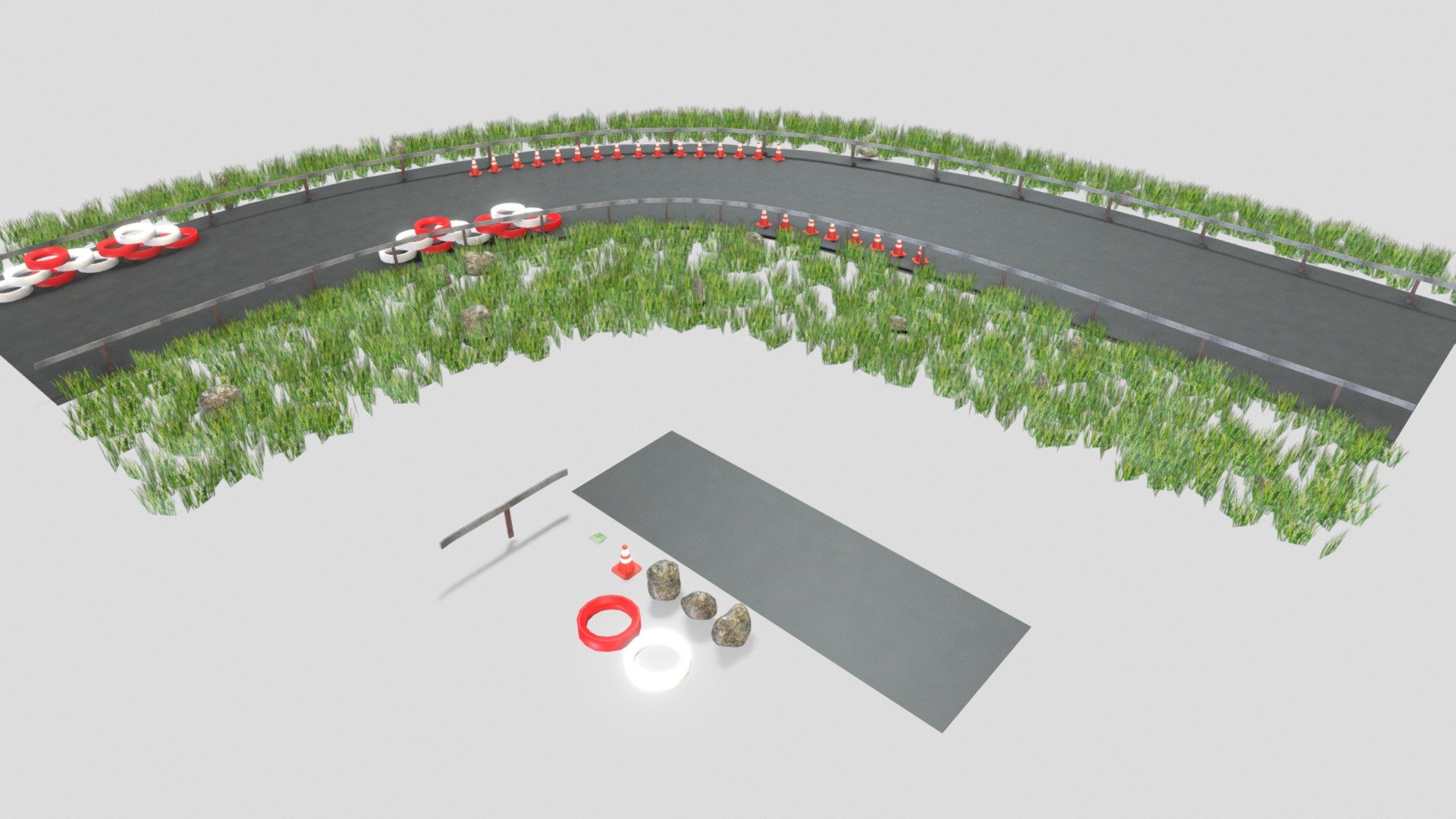 Road Assets (Low Poly) - Download Free 3D model by Shivansh Singh ...