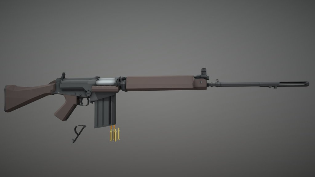 low-poly Assault rifle - A 3D model collection by D.U. - Sketchfab