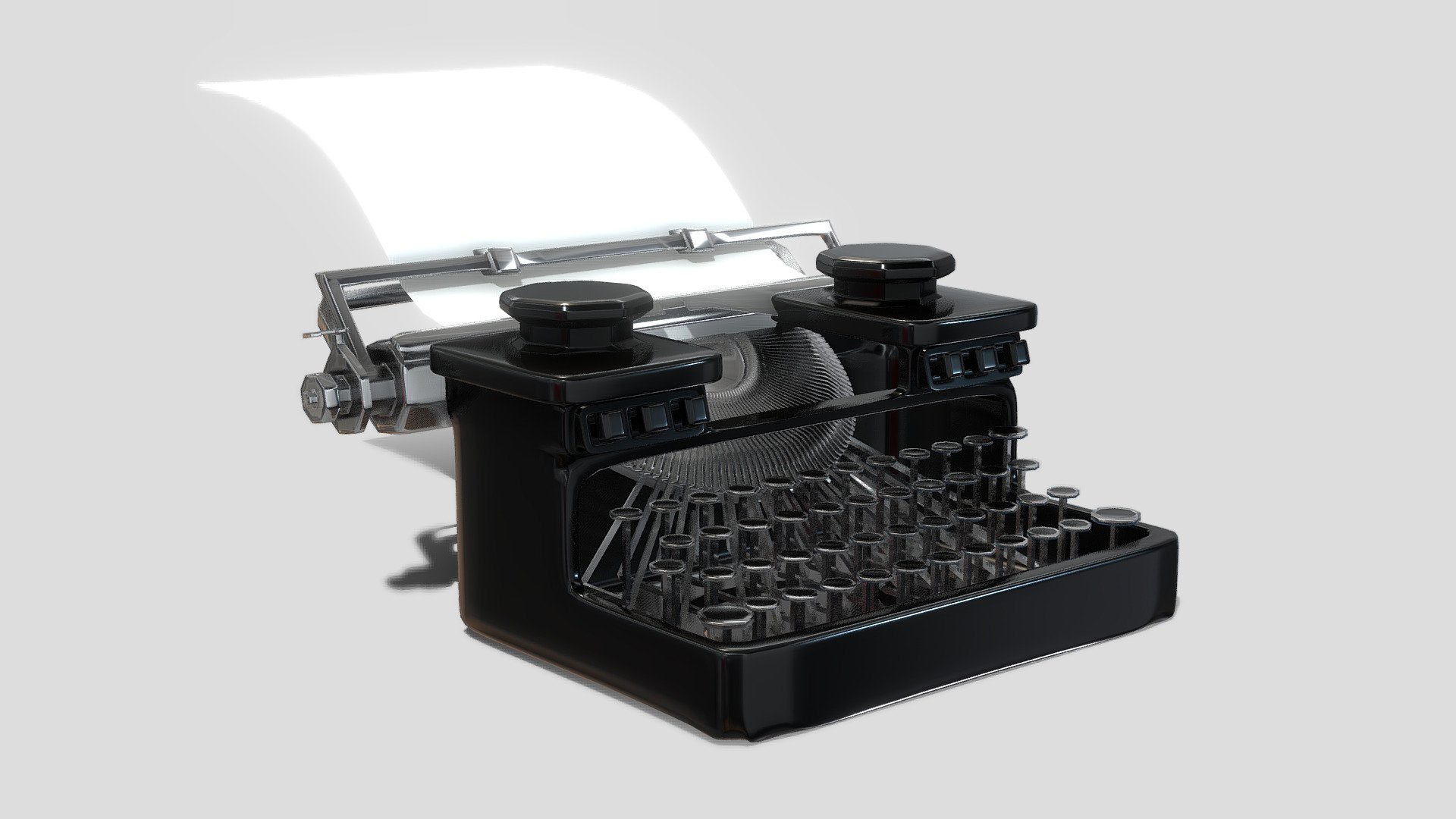Generic Typewriter - Download Free 3D model by meeww [b3f85d0] - Sketchfab
