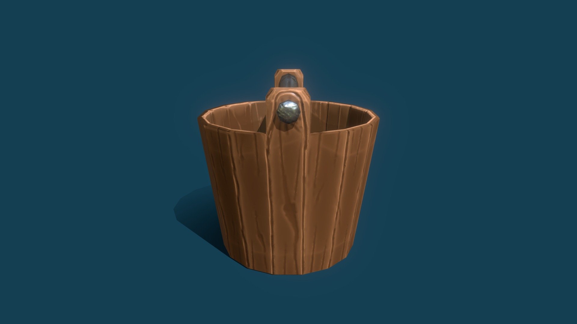 Old wooden bucket. Low poly for game ready. - 3D model by makbrek ...
