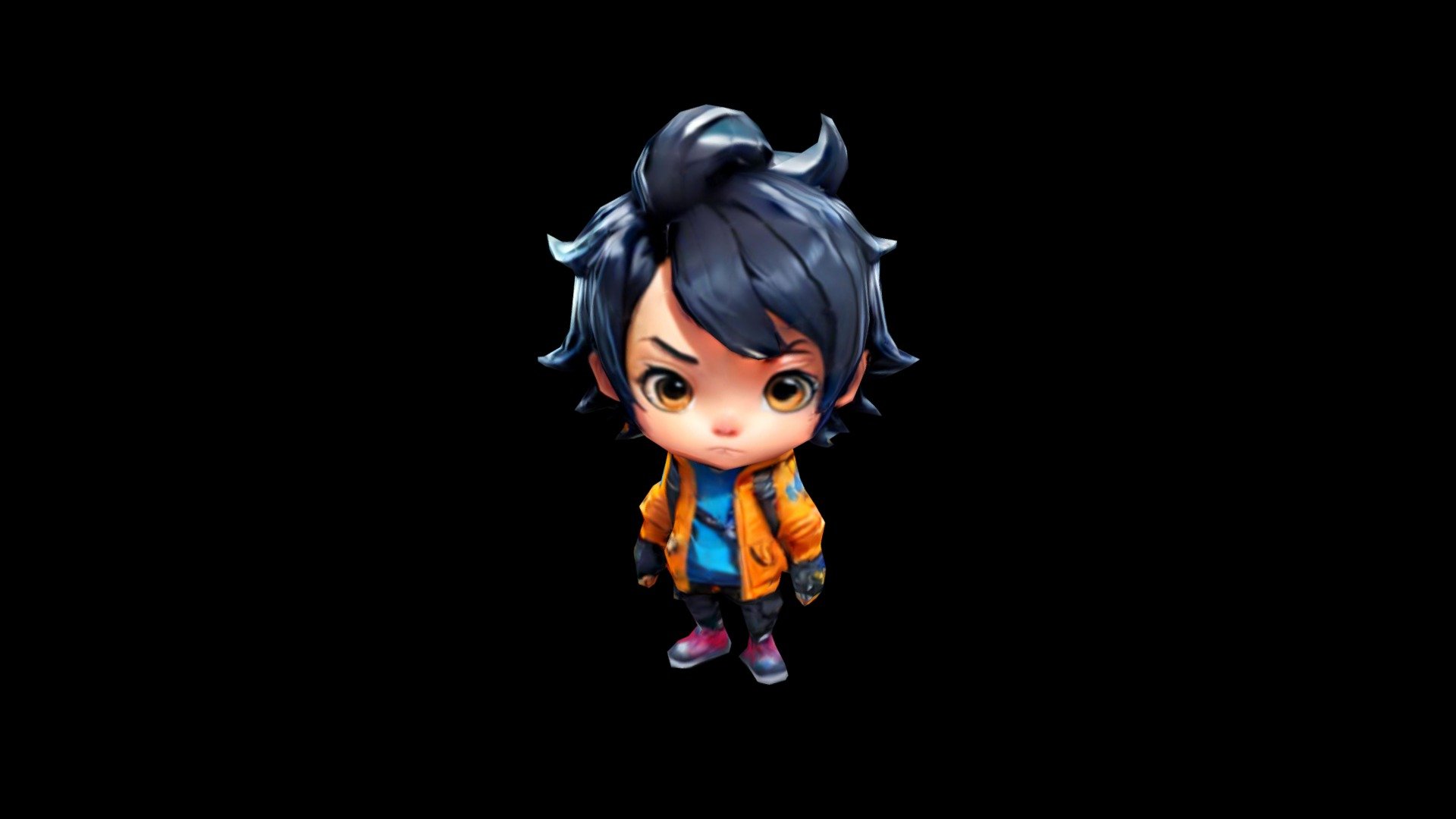 Front-facing cartoon style illustration with an - Download Free 3D ...