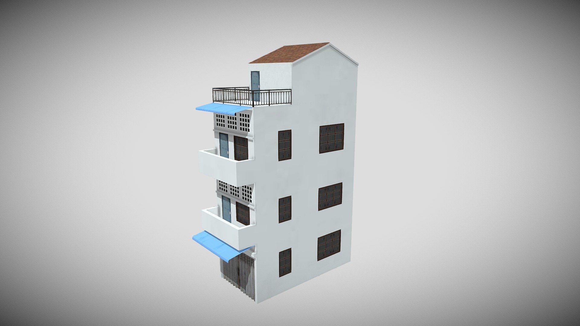 PP_Flat House B - 3D model by bojek_ (@panhchakvoth) [b400389] - Sketchfab