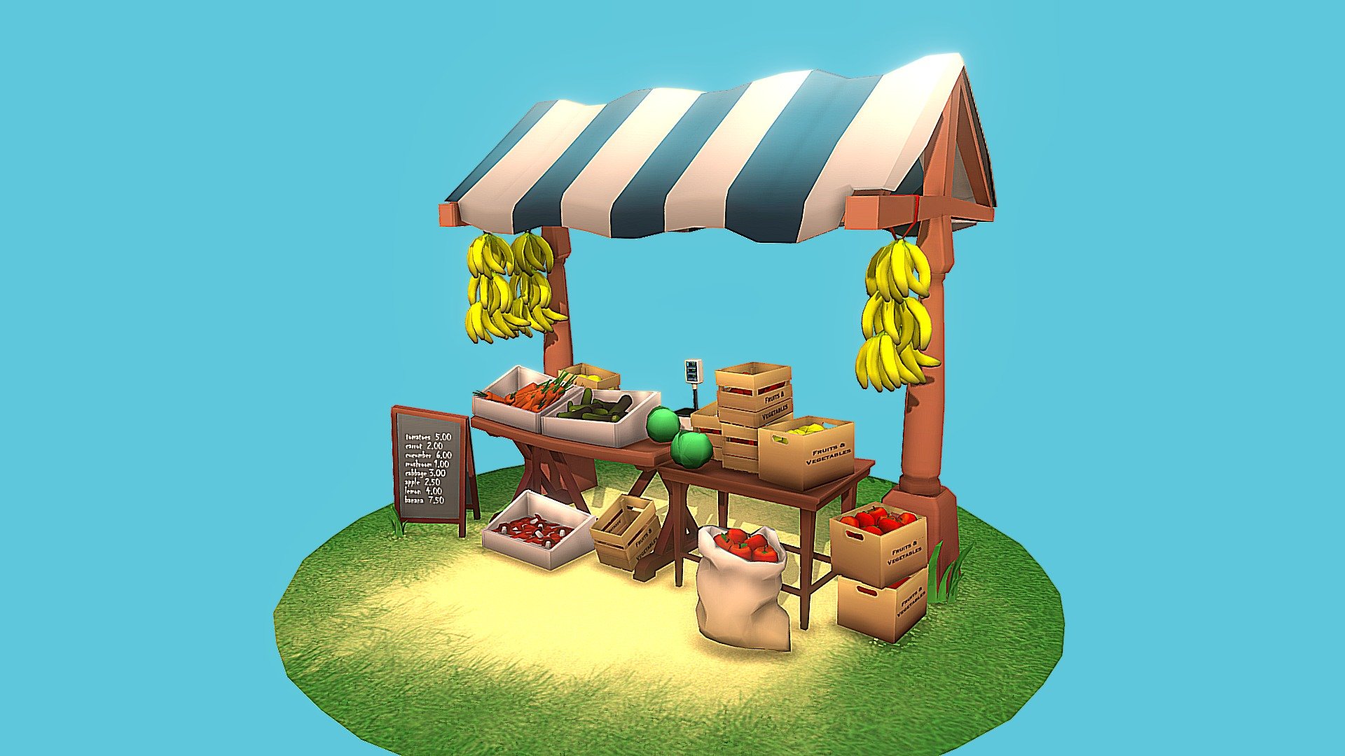 Market - 3D model by Kris_de_Lioncourt [b401c09] - Sketchfab