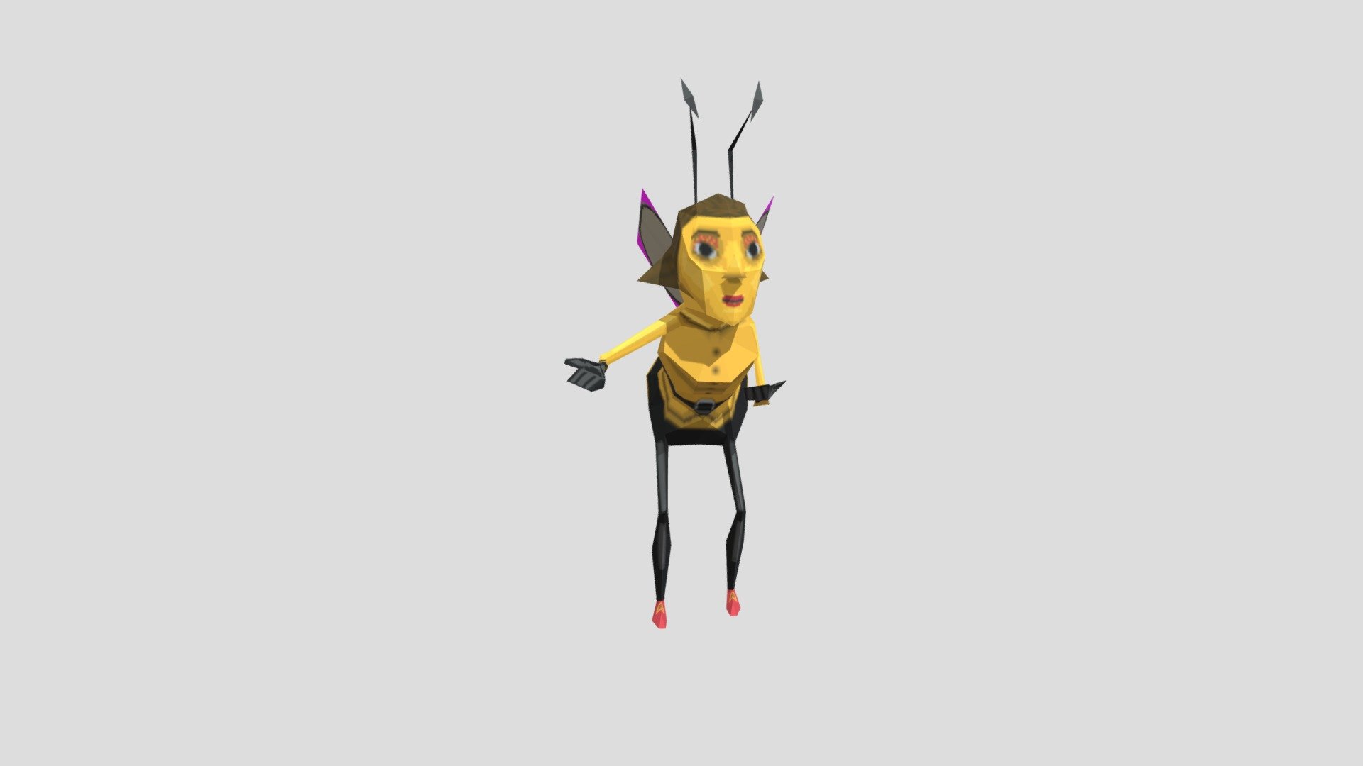 Female Bee - Download Free 3D model by xdanni1984x [b402b98] - Sketchfab