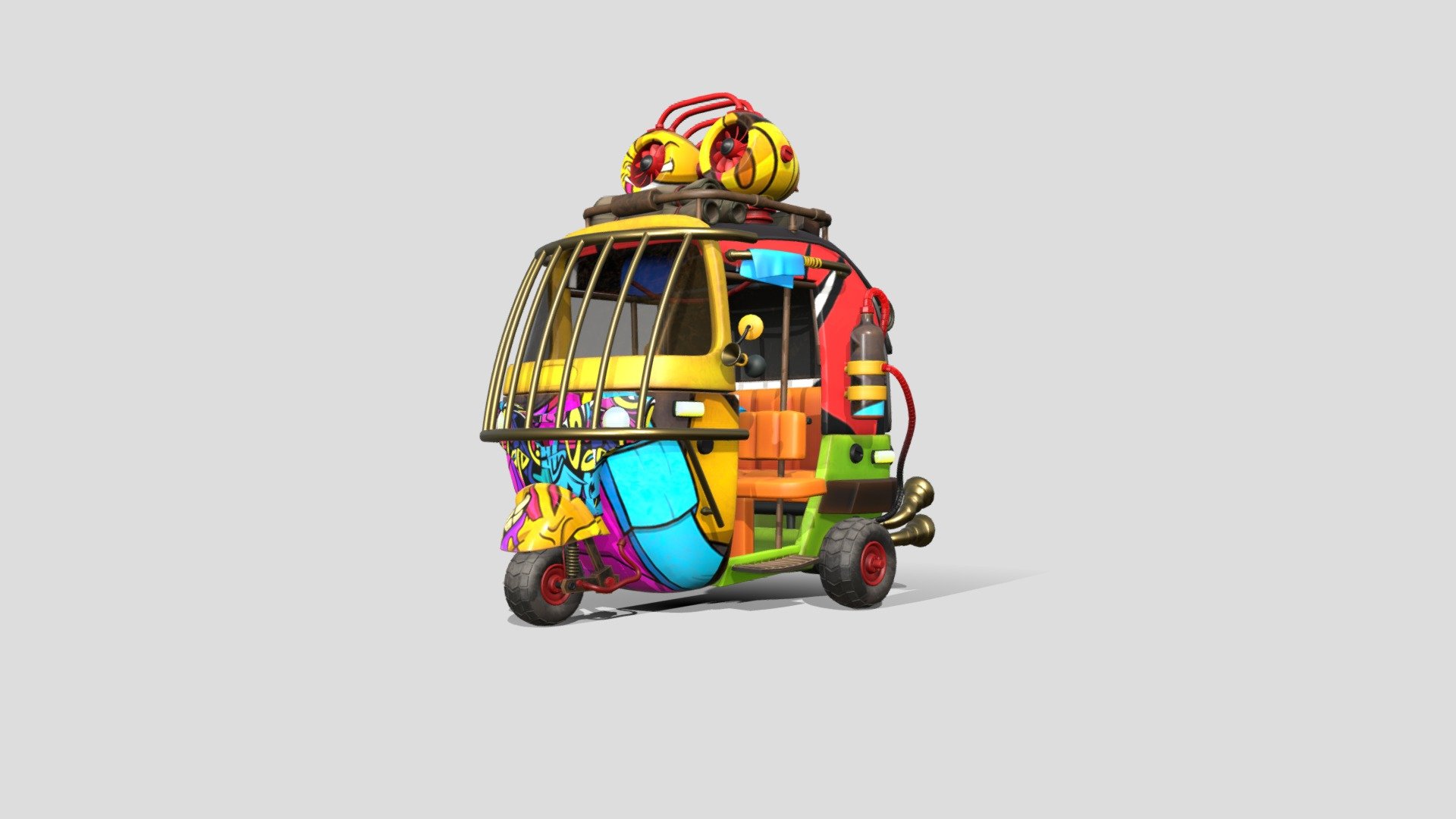 Stylized Vehicle AutoRickshaw - Download Free 3D model by gourav ...