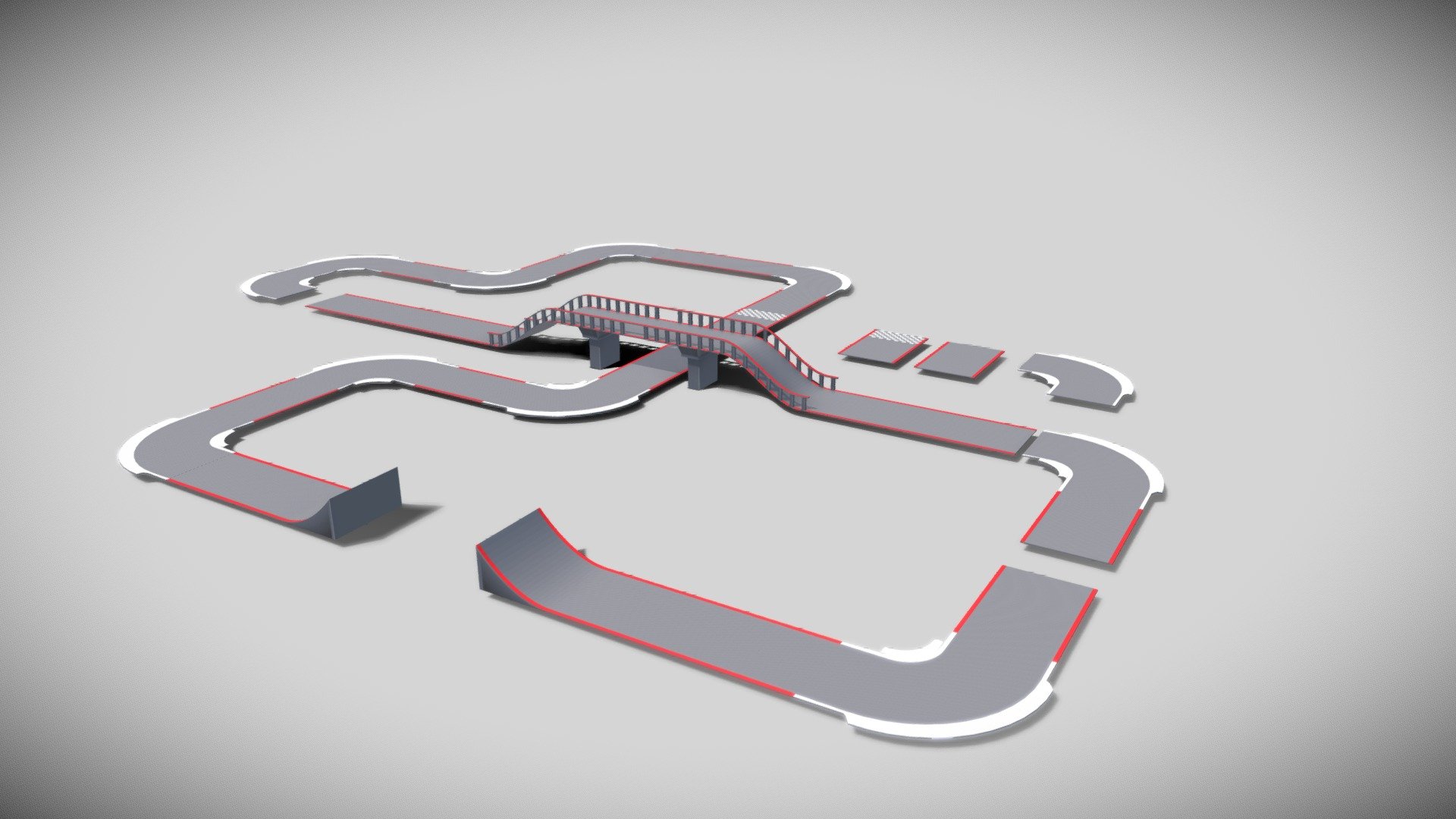 Low poly race track - Download Free 3D model by Quarks Studios ...