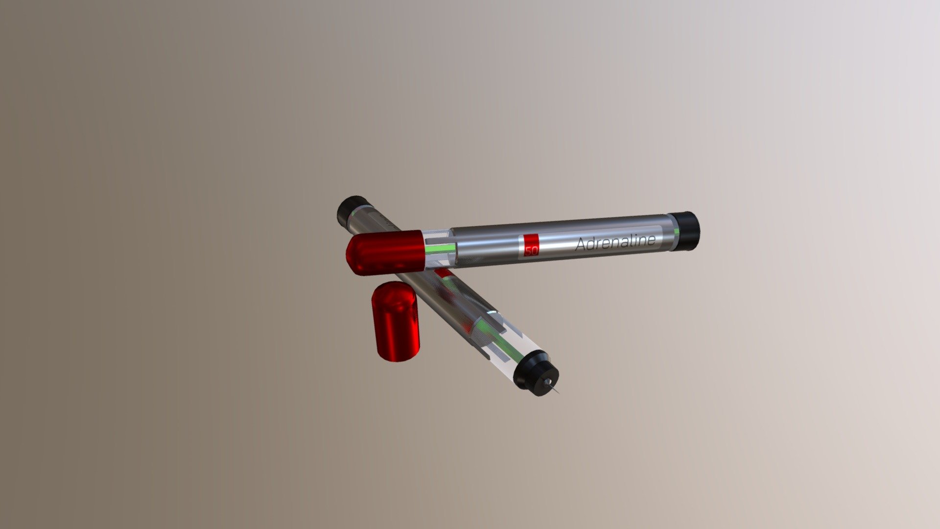 Syringe Adrenaline - 3D model by Kittipol.Prepram [b407f6d] - Sketchfab