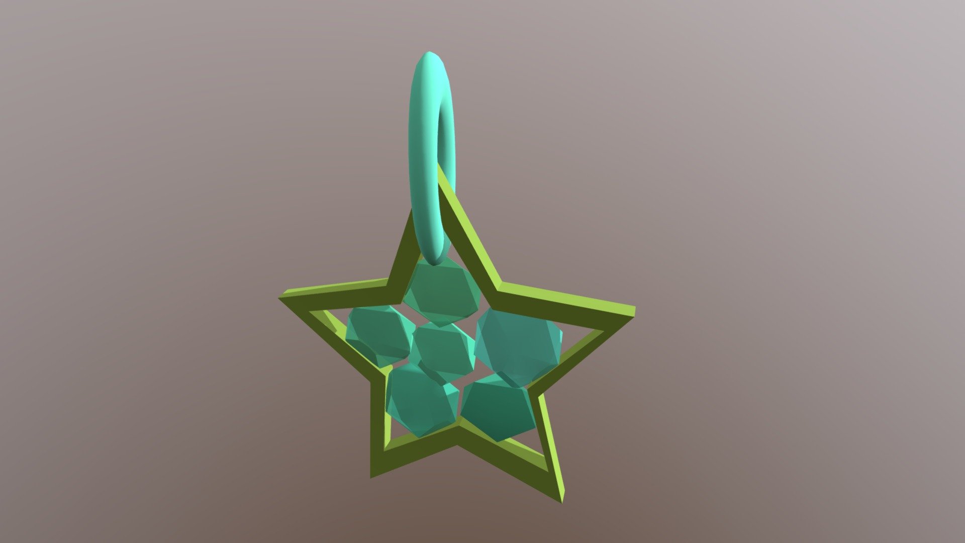 Star Shape Pendant - 3D model by pl.itda14 [b40f9ef] - Sketchfab