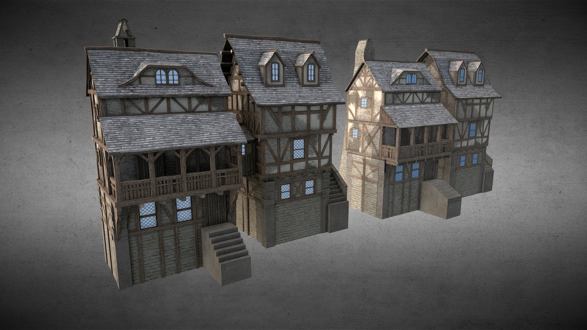 Medieval: Town House1 - Buy Royalty Free 3D model by Daniel ...