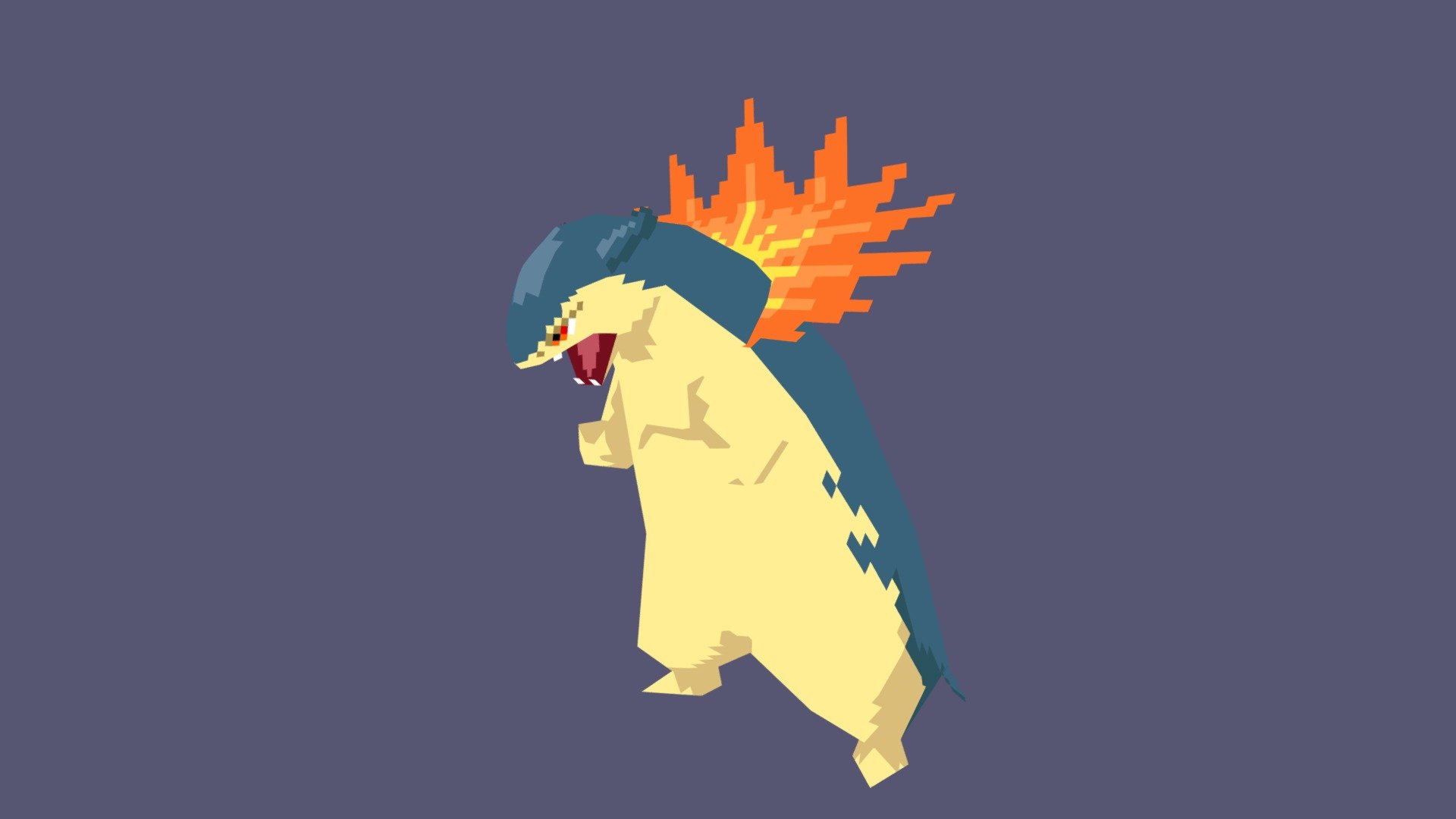 Low Poly Typhlosion - 3D model by manuelrobme [b413c1f] - Sketchfab
