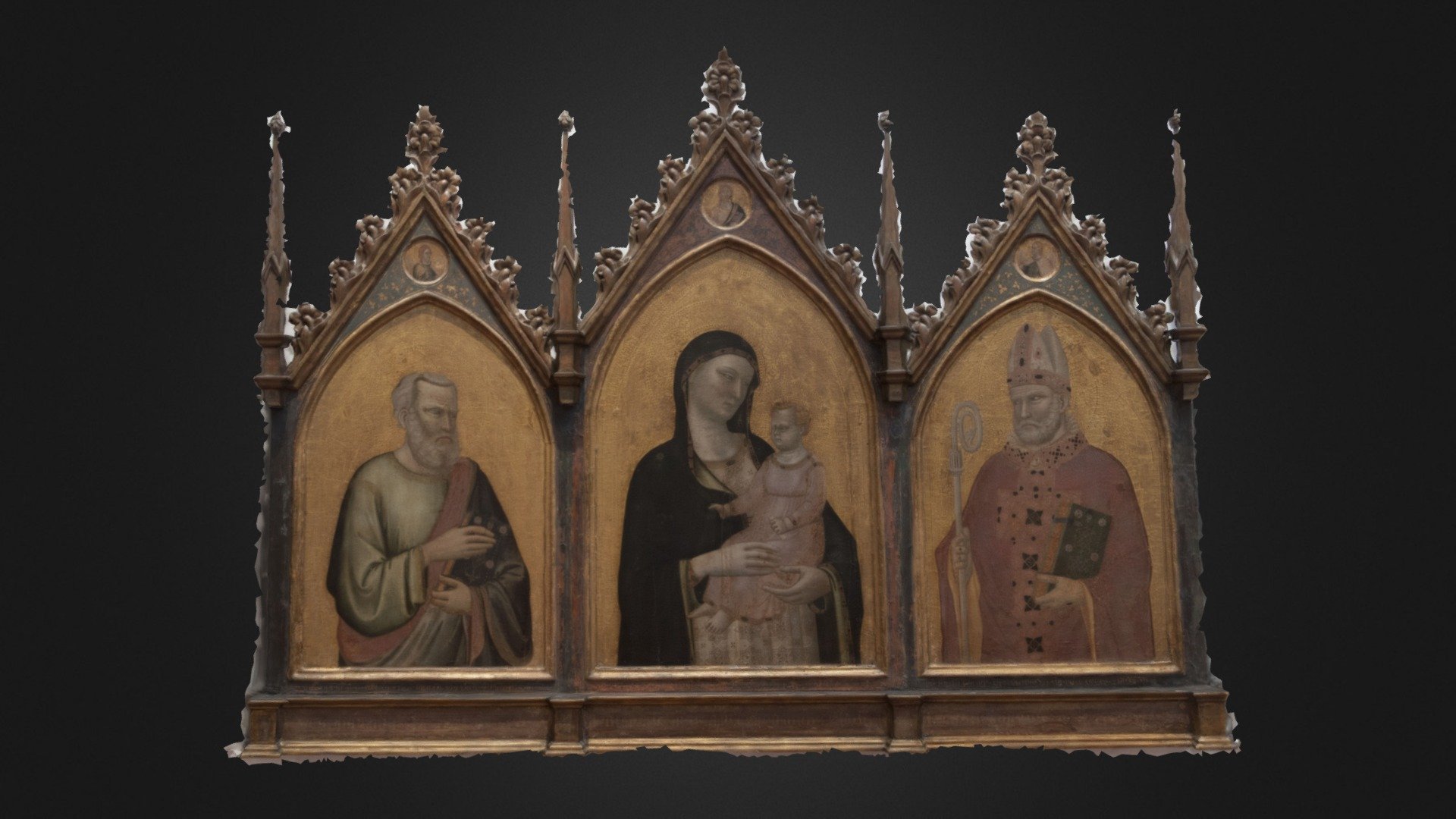 Bernardo Daddi, Ognissanti Triptych--Test 1 - 3D model by Florence As ...