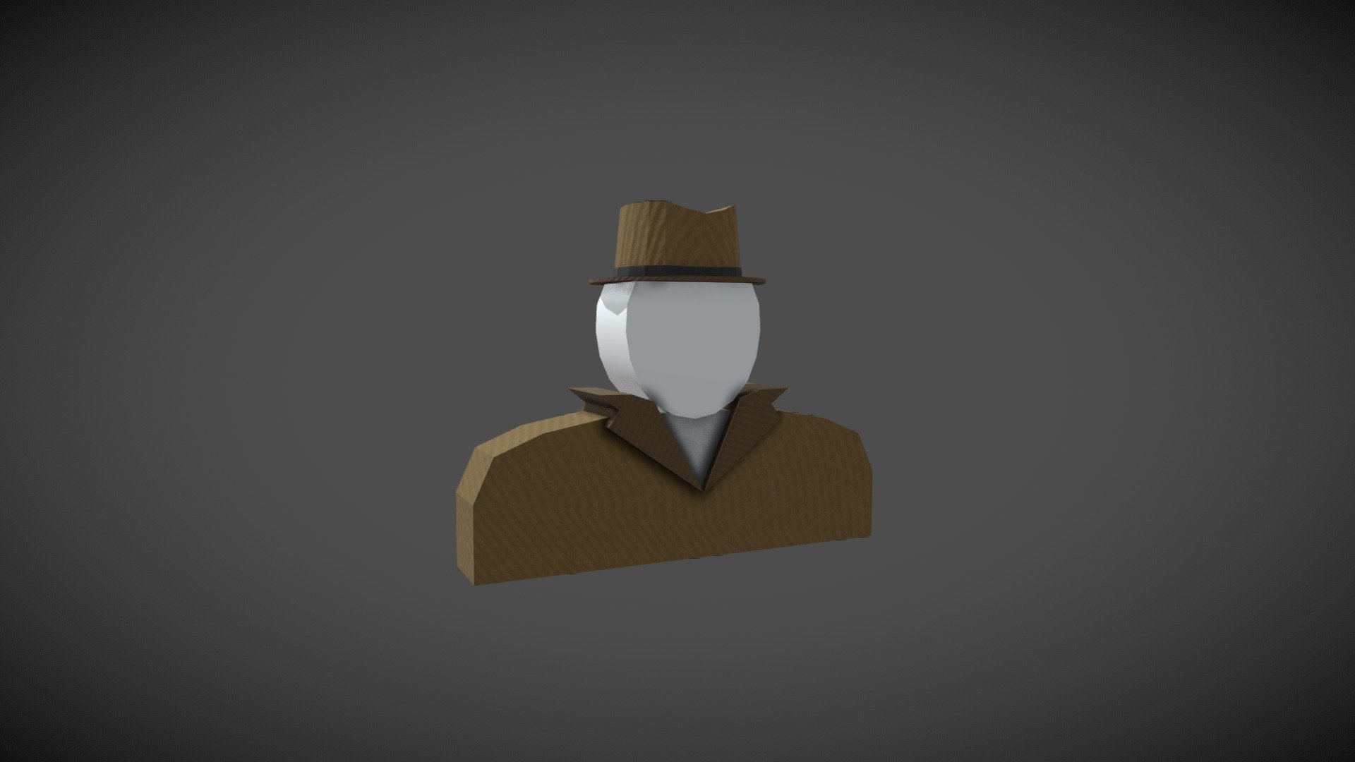 Detective Bust Low Poly - 3D model by BenDawson [b417410] - Sketchfab