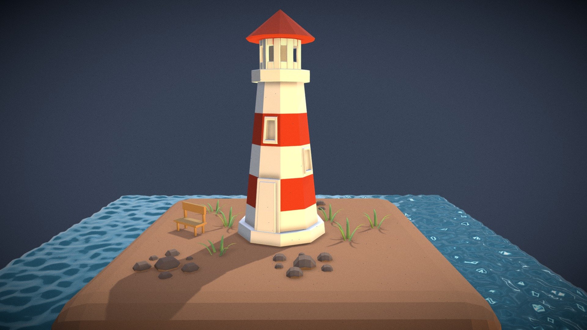 Low poly Lighthouse - Download Free 3D model by ev.thistle [b41773f ...
