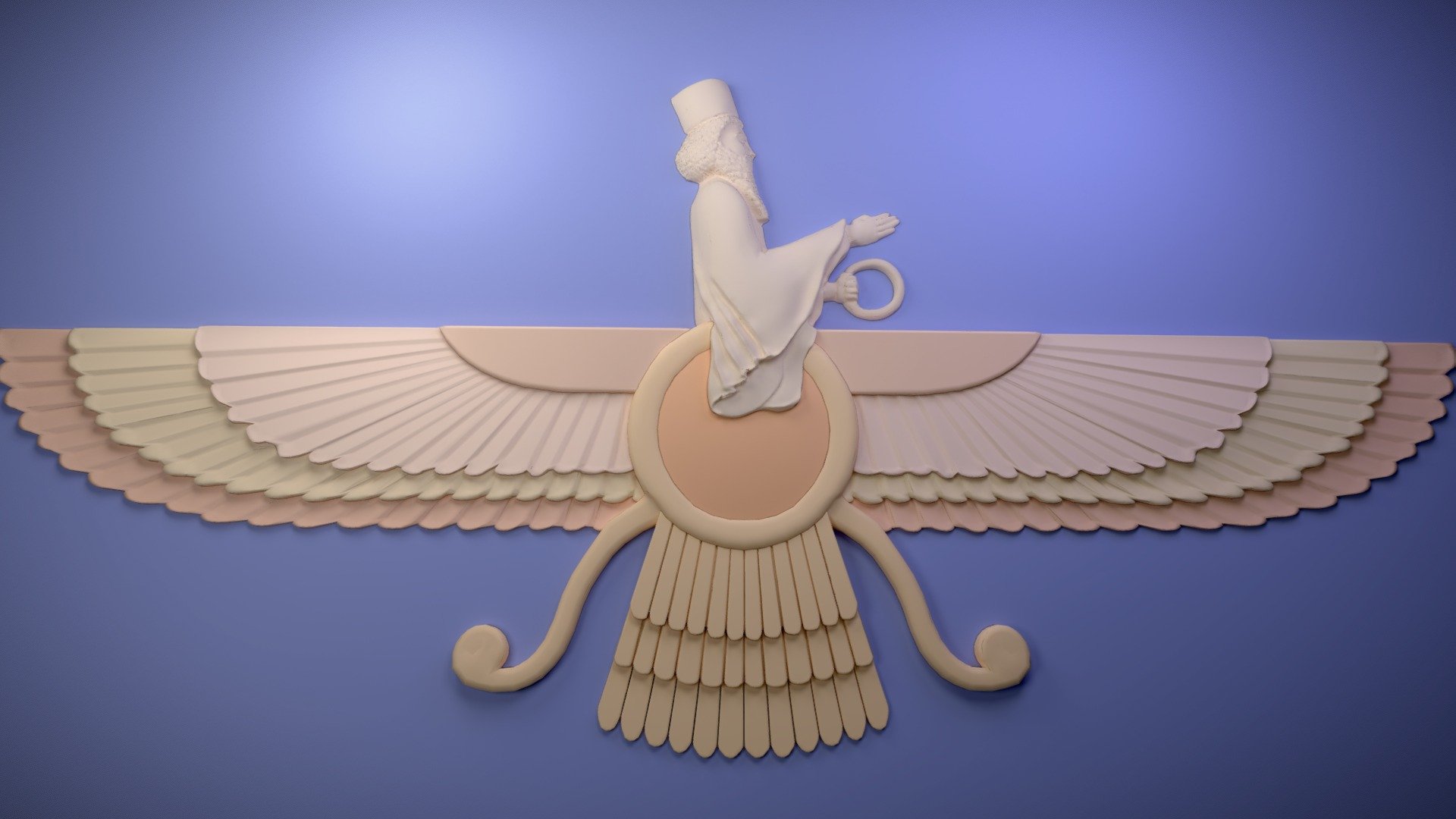 Farvahar Highpoly - Persepolis Carvings - Download Free 3D model by ...