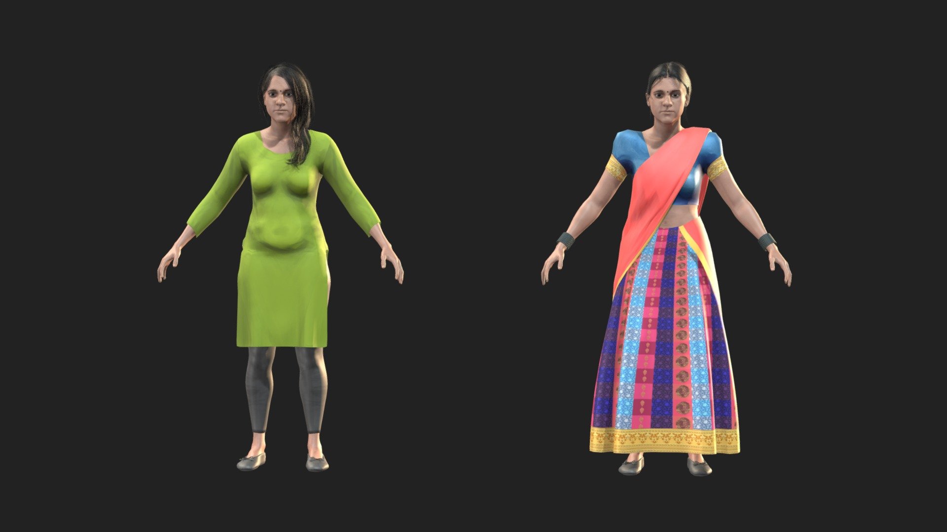South Indian Women - Download Free 3D model by alnmathew [b419525 ...