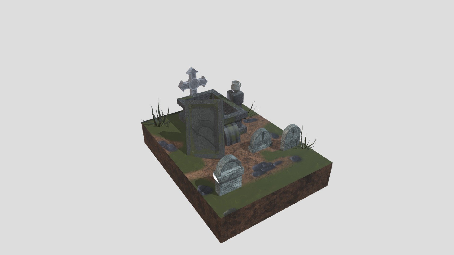 grave scene (1) - 3D model by antwone.merchant.951 [b41ca80] - Sketchfab