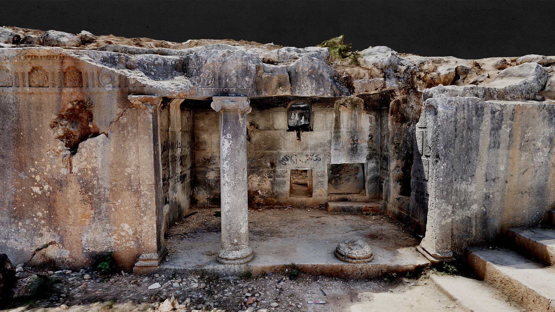 【HQ】Rock-cut Tomb, Deir ed-Derb - 3D model by Palestine Archaeological ...