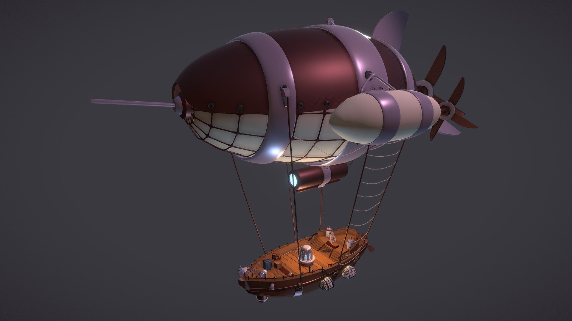 Airship (course work, XYZ School) - 3D model by GRVKiN [b42753c ...