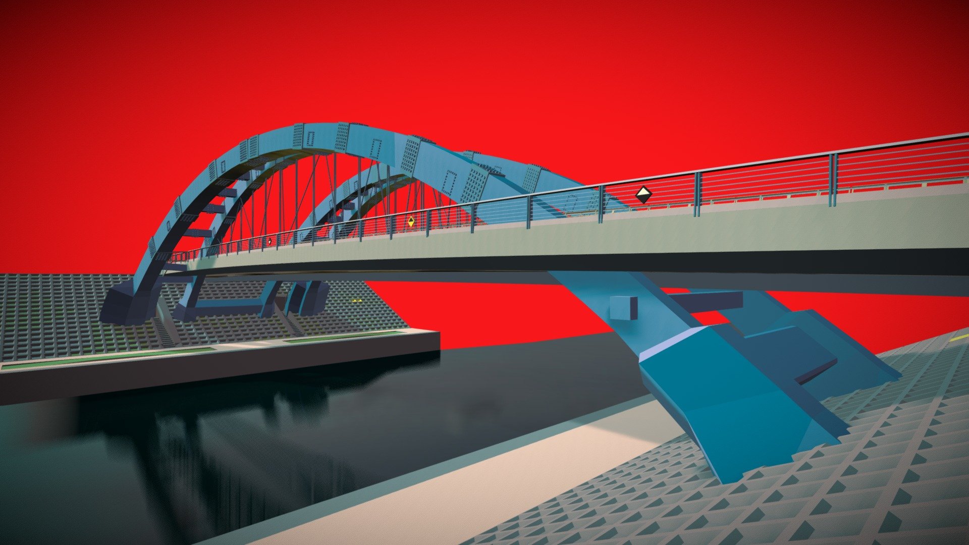 Mindaugas Bridge | Mindaugo Tiltas, Vilnius - Download Free 3D model by ...