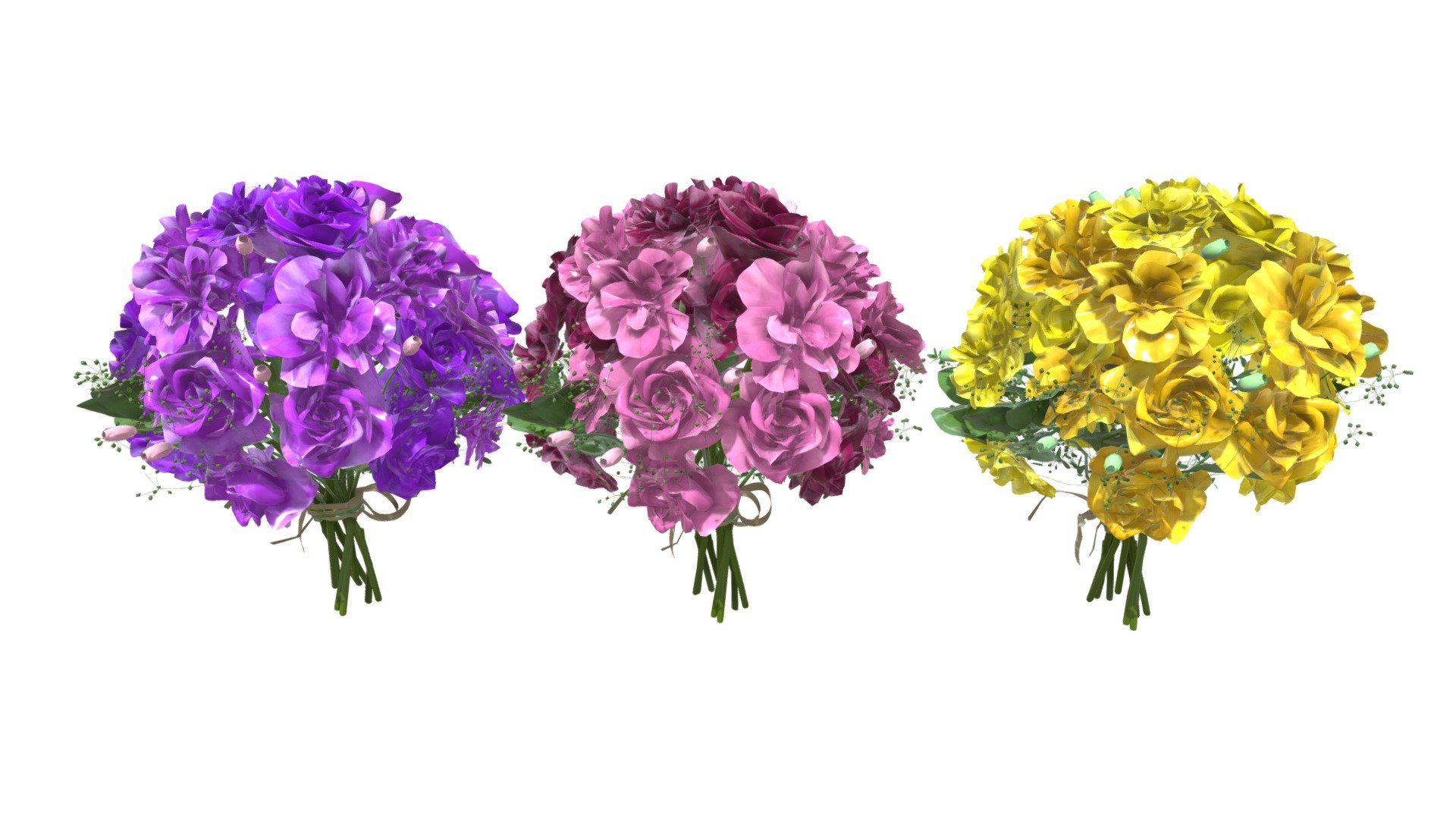 Vibrant Flower Bouquet 3D Model - Buy Royalty Free 3D model by hkhalif ...