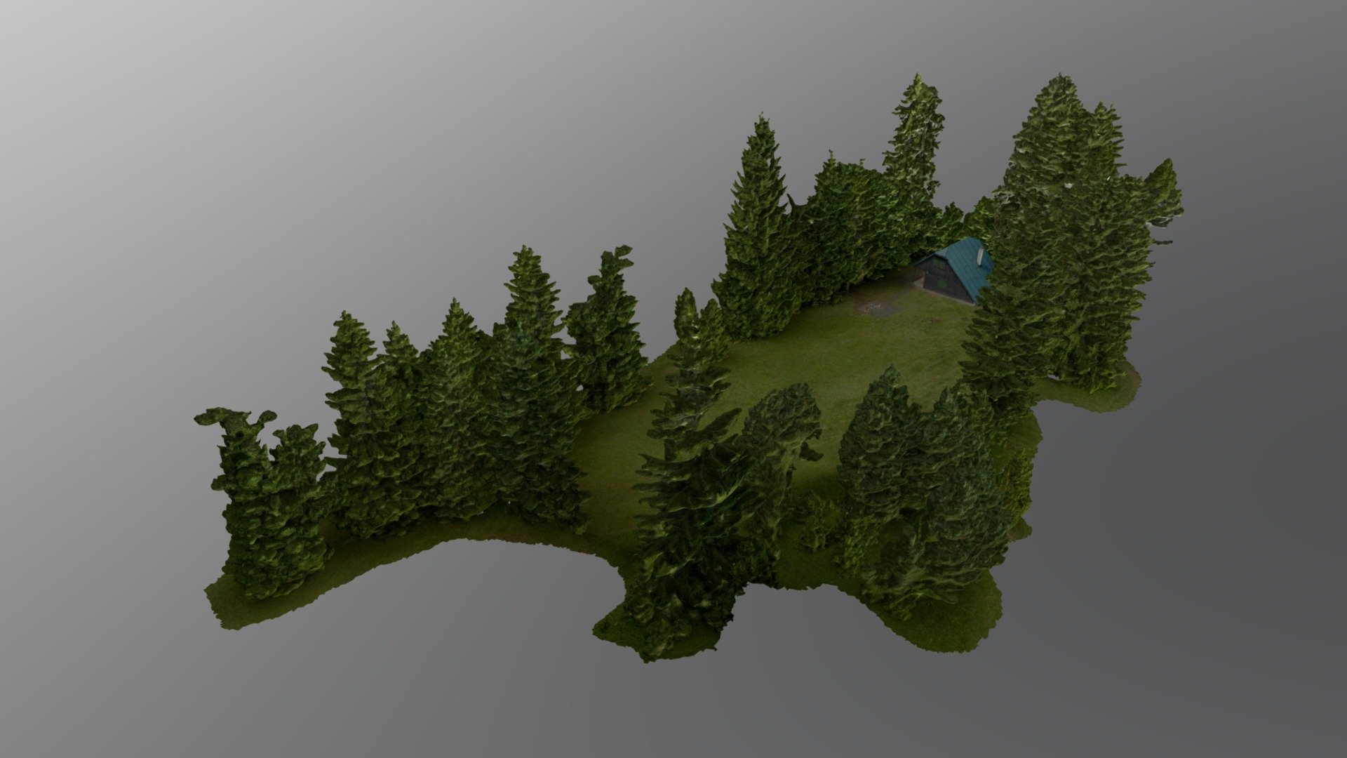 Forest cottage - 3D model by PANFOTO [b42a46a] - Sketchfab