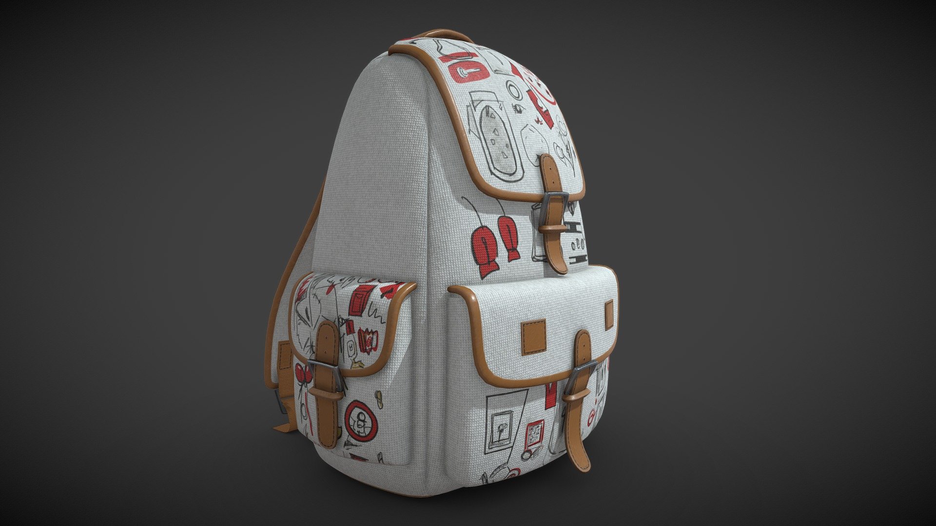 Printed Backpack - Buy Royalty Free 3D model by SUDIPTO SHAW ...