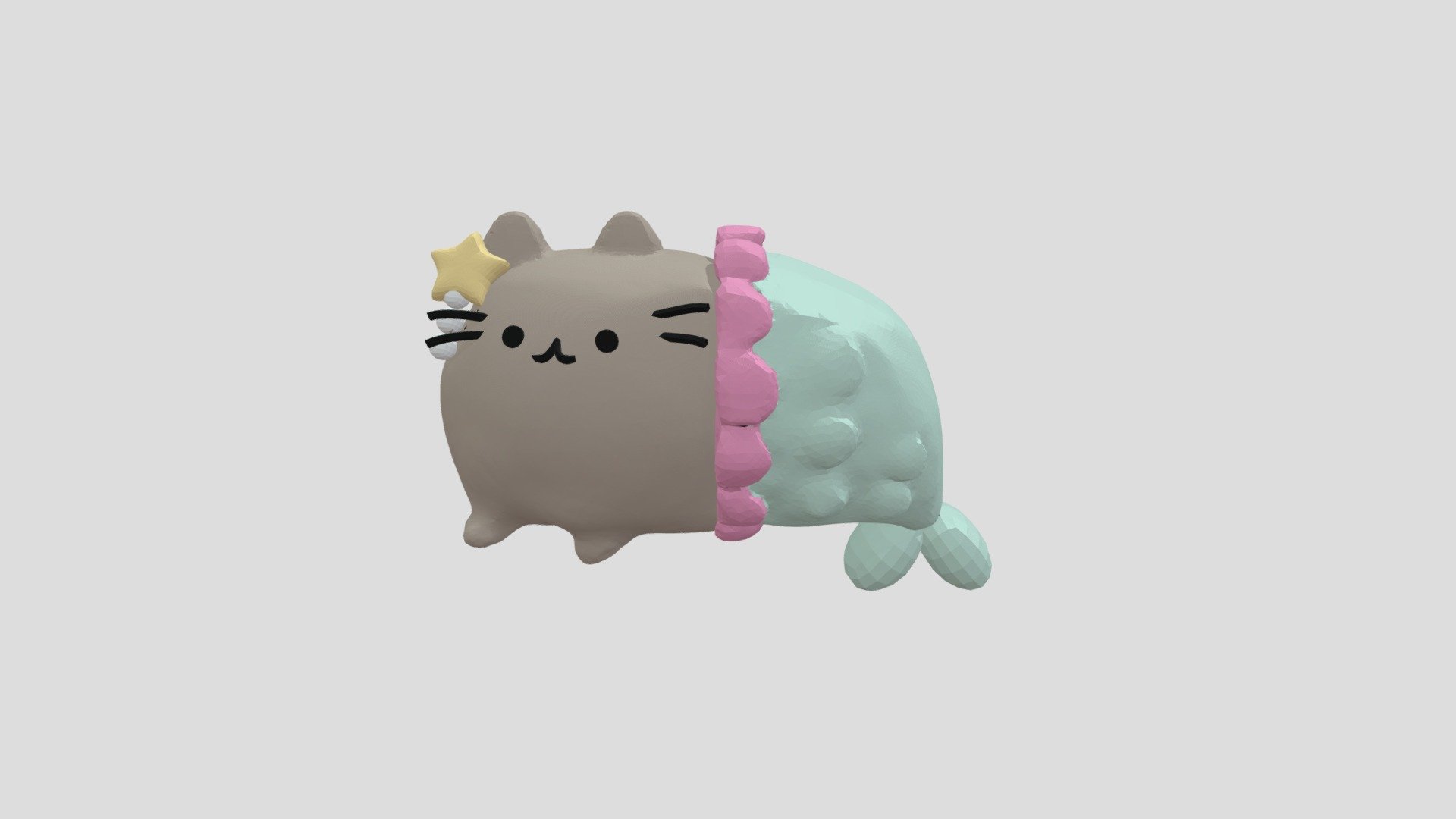 Pusheen Mermaid for Estela - 3D model by Law_xD (@marl.nkynf) [b42d834 ...