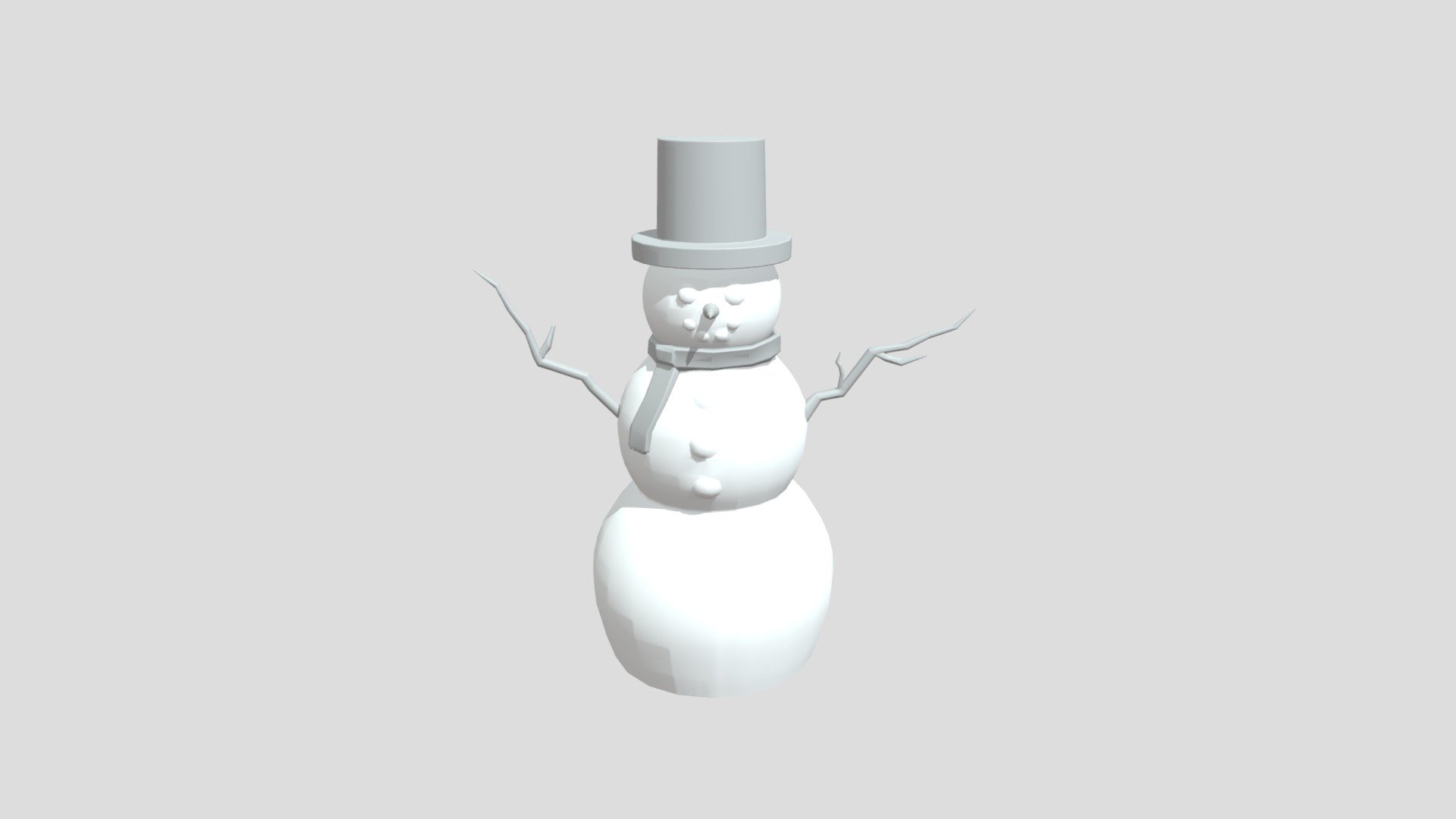 Lowpoly snowman - Download Free 3D model by HylkeHuijgen [b42e5f9] - Sketchfab