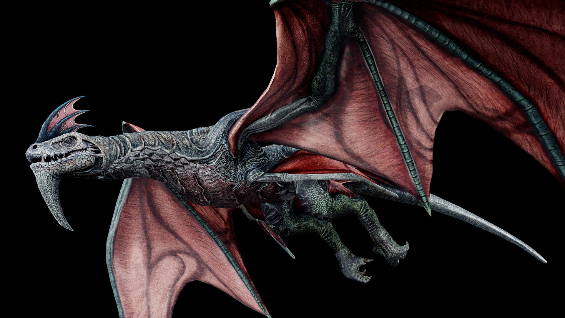 Flying Dragon - 3D model by Fujitora (@dubaakoor22) [b42f7ff] - Sketchfab