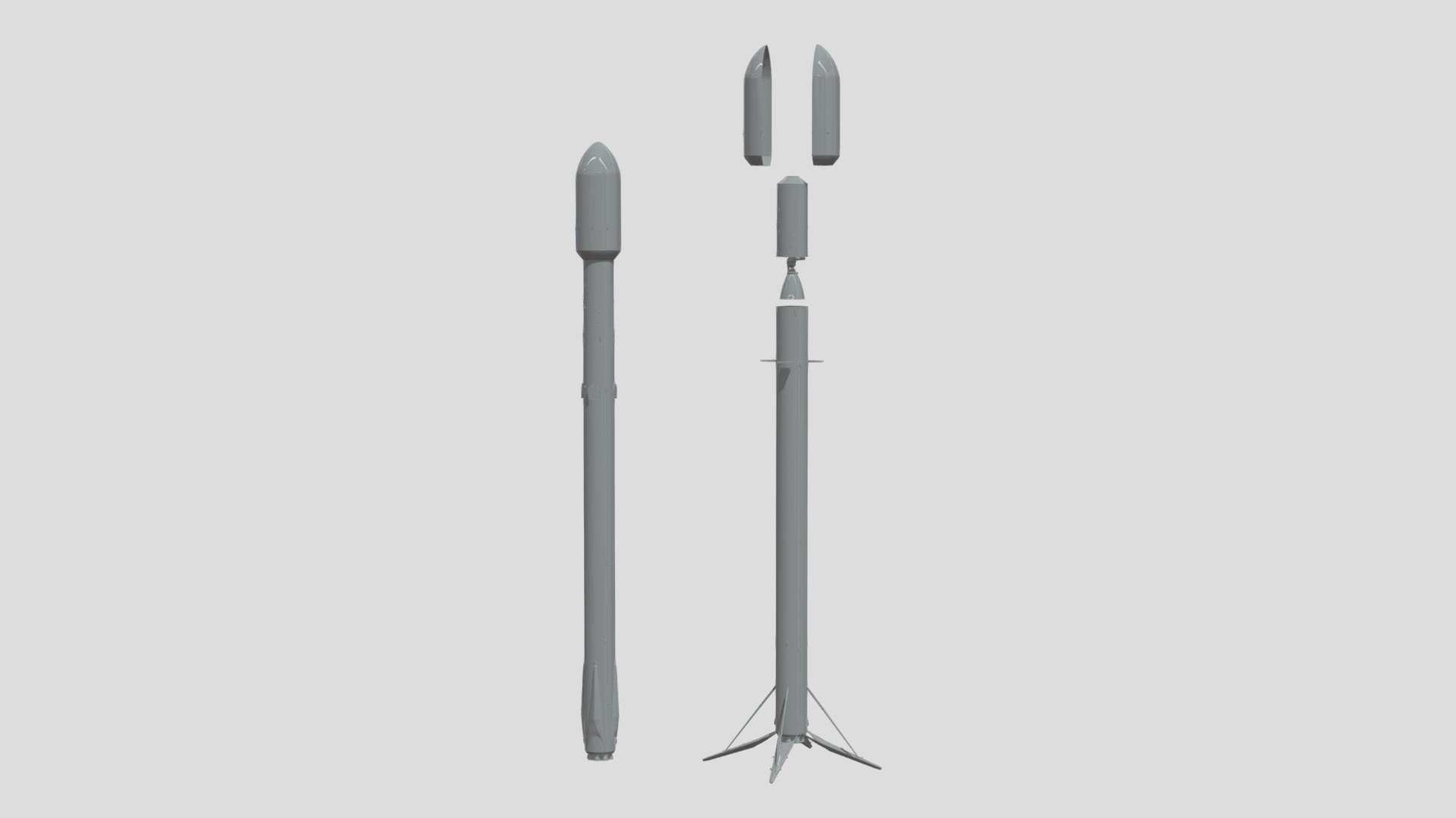 SpaceX Falcon 9 block 1.2 (Full Thrust) - Download Free 3D model by ...