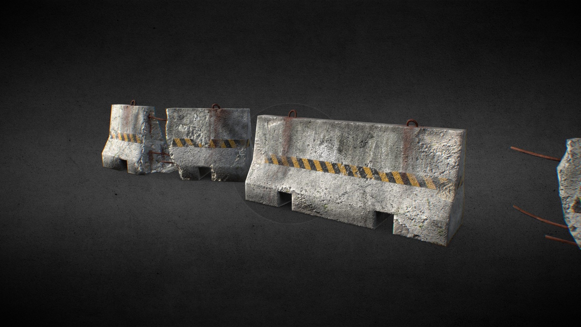 Concrete Barrier Bundle 3D Model - Buy Royalty Free 3D model by Joel ...