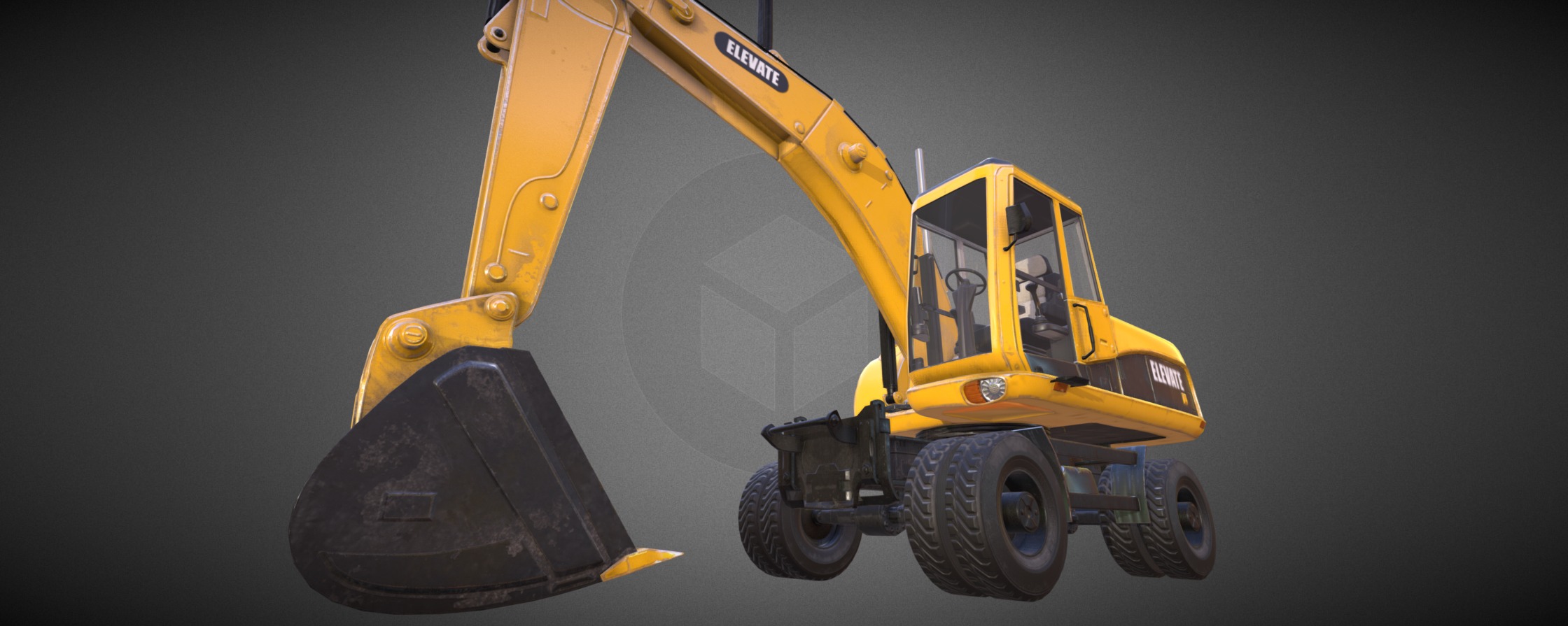 Wheeled Excavator - 3D model by krzysztofgradowsky [b43a6aa] - Sketchfab