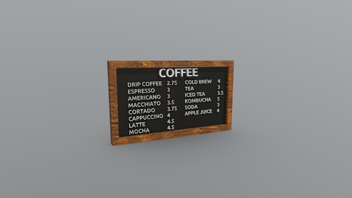 Menu 3D models - Sketchfab