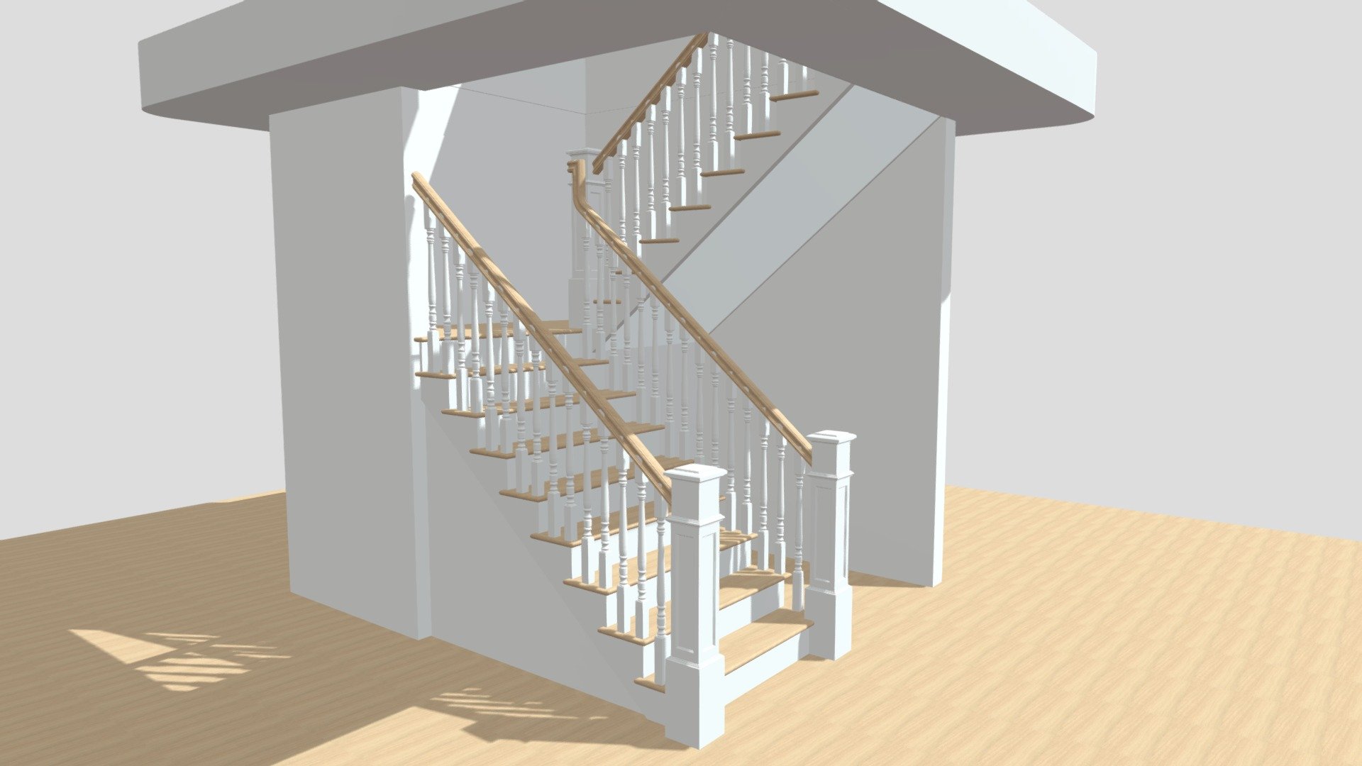 Southold back stair - 3D model by PatDPS [b43d503] - Sketchfab