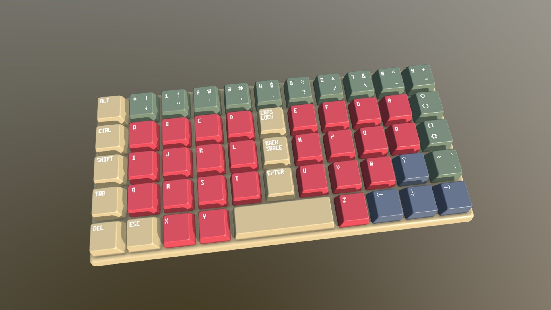 compact custom keyboard - Download Free 3D model by sanketsbrush ...