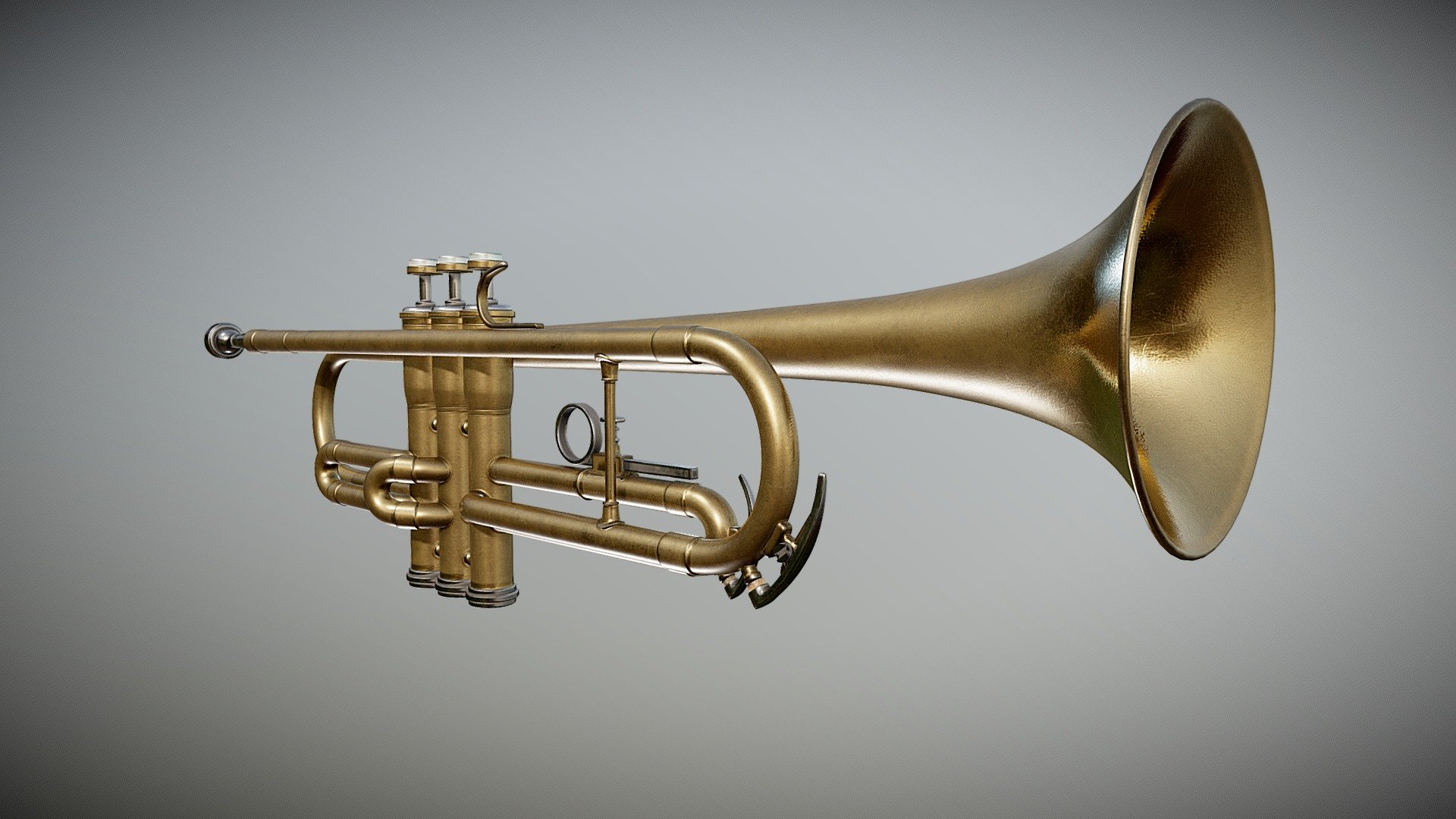 Trumpet - 3D model by Pat Crandley (@pcrandley) [b44323a] - Sketchfab