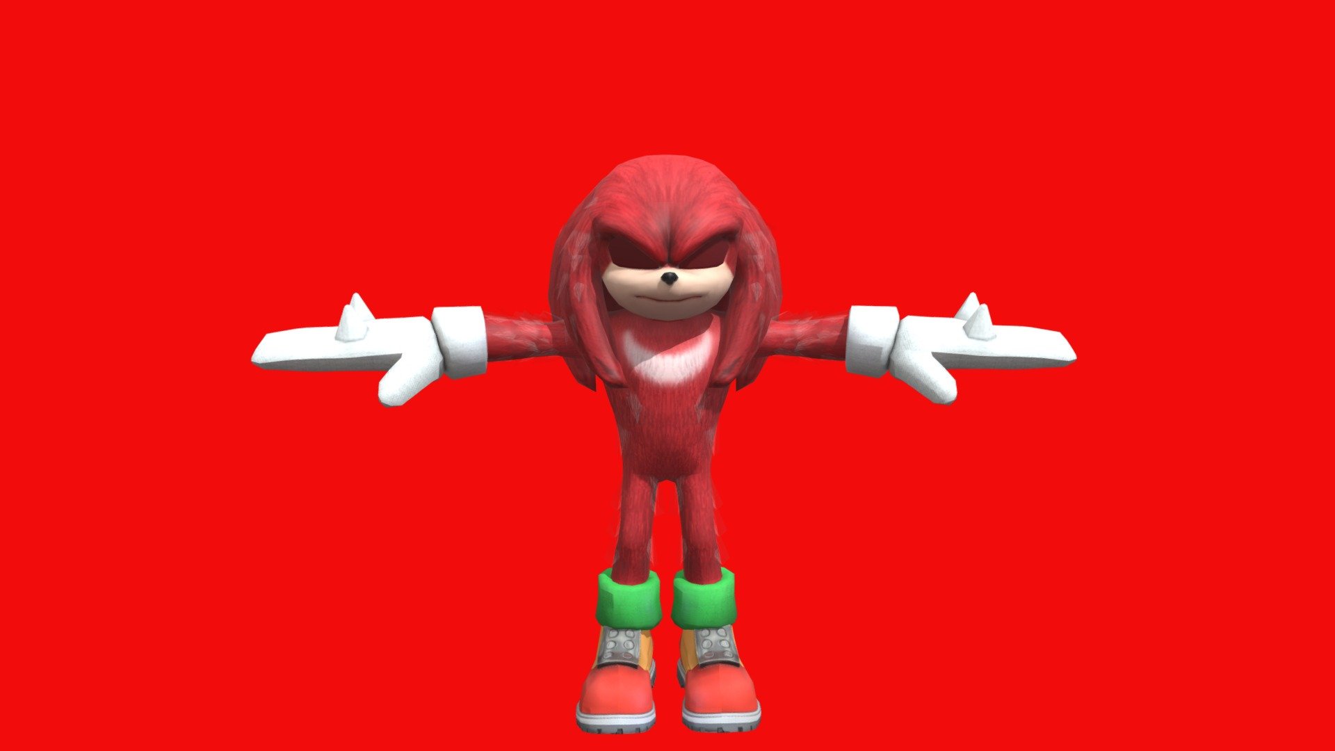 Knuckles Movie (Sonic The Hedgehog 2) - Download Free 3D model by ...