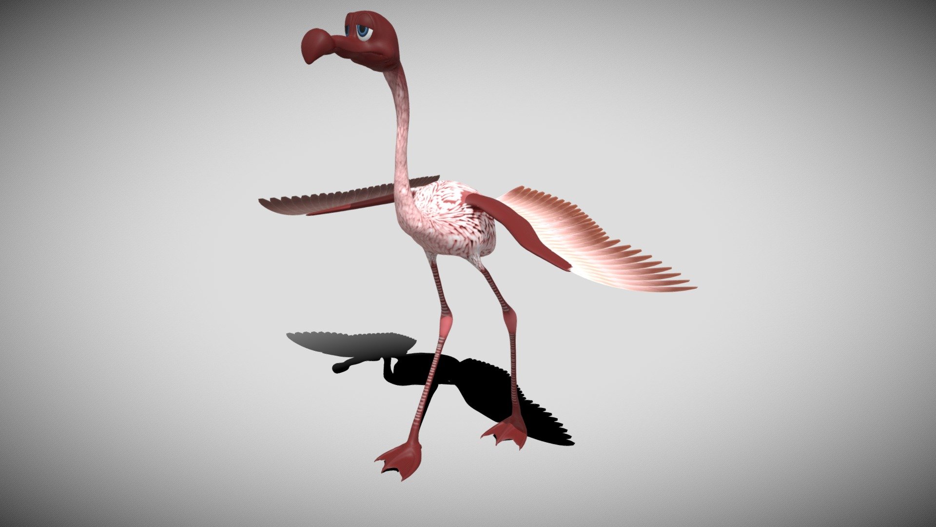 Cartoon flamingo - 3D model by majidakbarimoganjogi [b4491dd] - Sketchfab