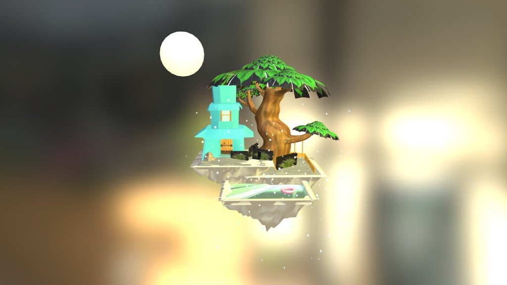 Tree house - 3D model by karenpasaran [b44b55f] - Sketchfab