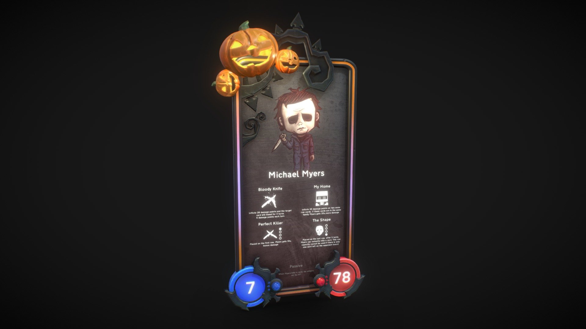 Stylized game card concept - Michael Myers's one - 3D model by celian ...