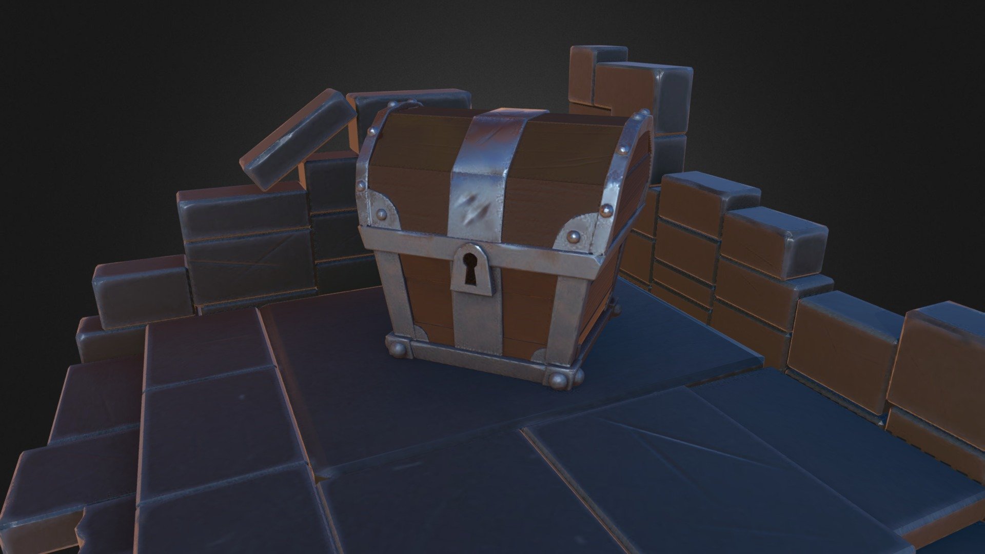 Stylized Treasure chest - 3D model by mdabraar [b452cb9] - Sketchfab