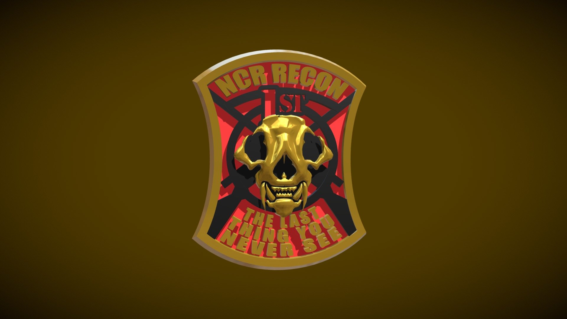 Fallout NCR 1st Recon Badge - Download Free 3D model by Steve Cup ...