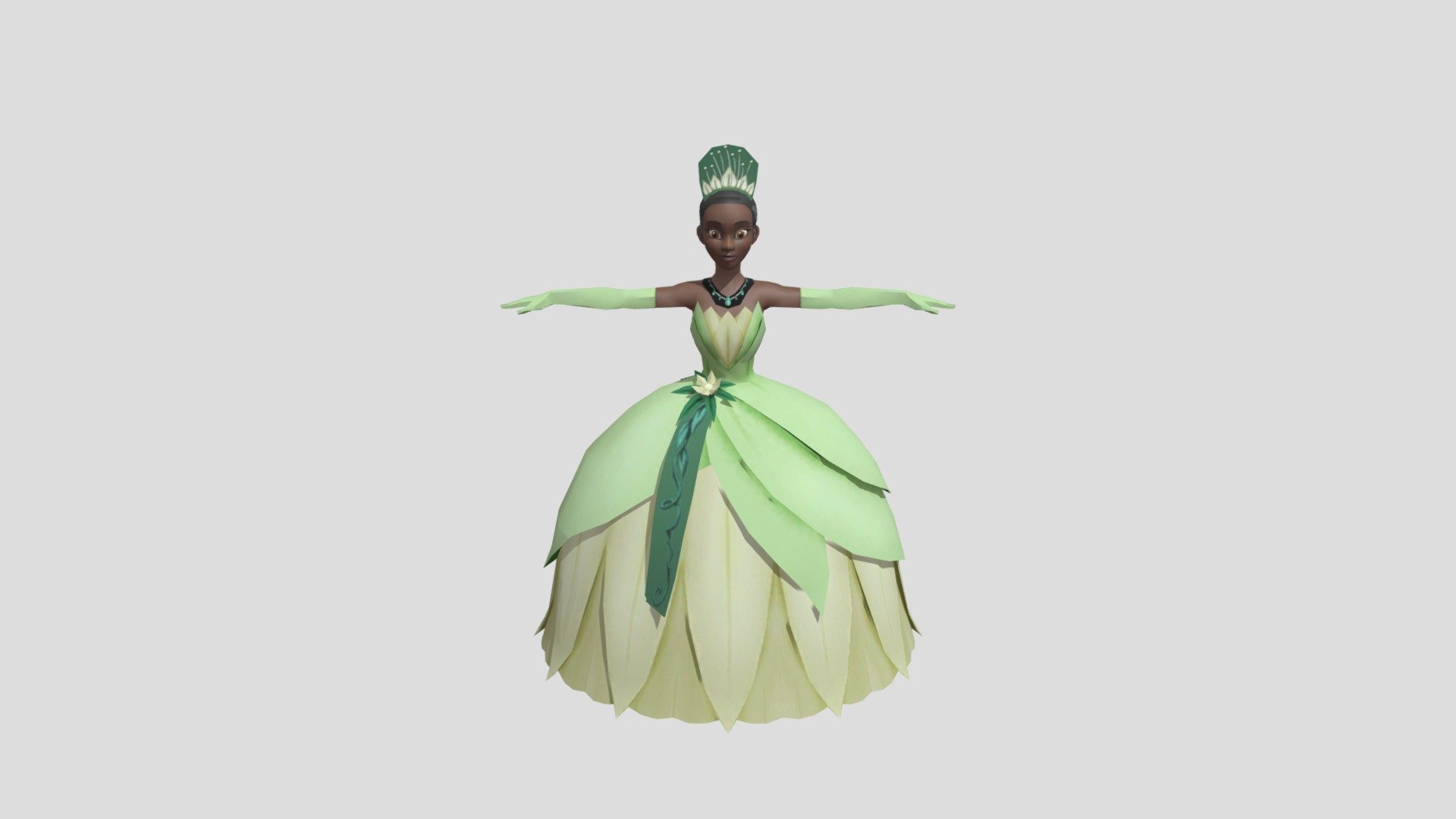 Princess Tiana - Download Free 3D model by KadeW4743 [b459f36] - Sketchfab