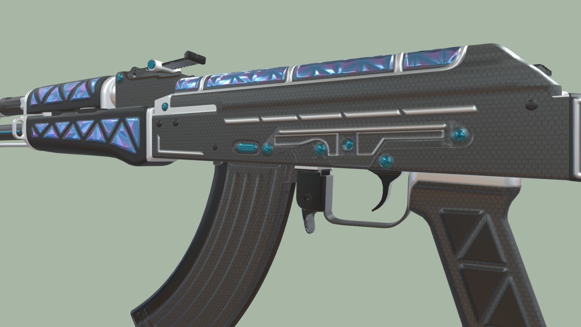 AK-47 | SPACE GAP - 3D model by LaConoF [b45b549] - Sketchfab