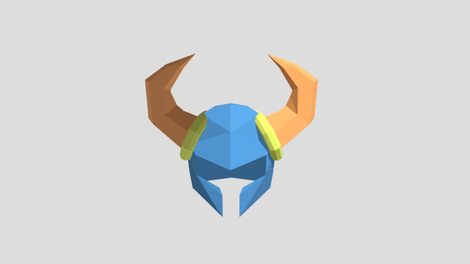 Low Poly Shovel Knight Helmet - 3D model by 1023524 [b45de68] - Sketchfab