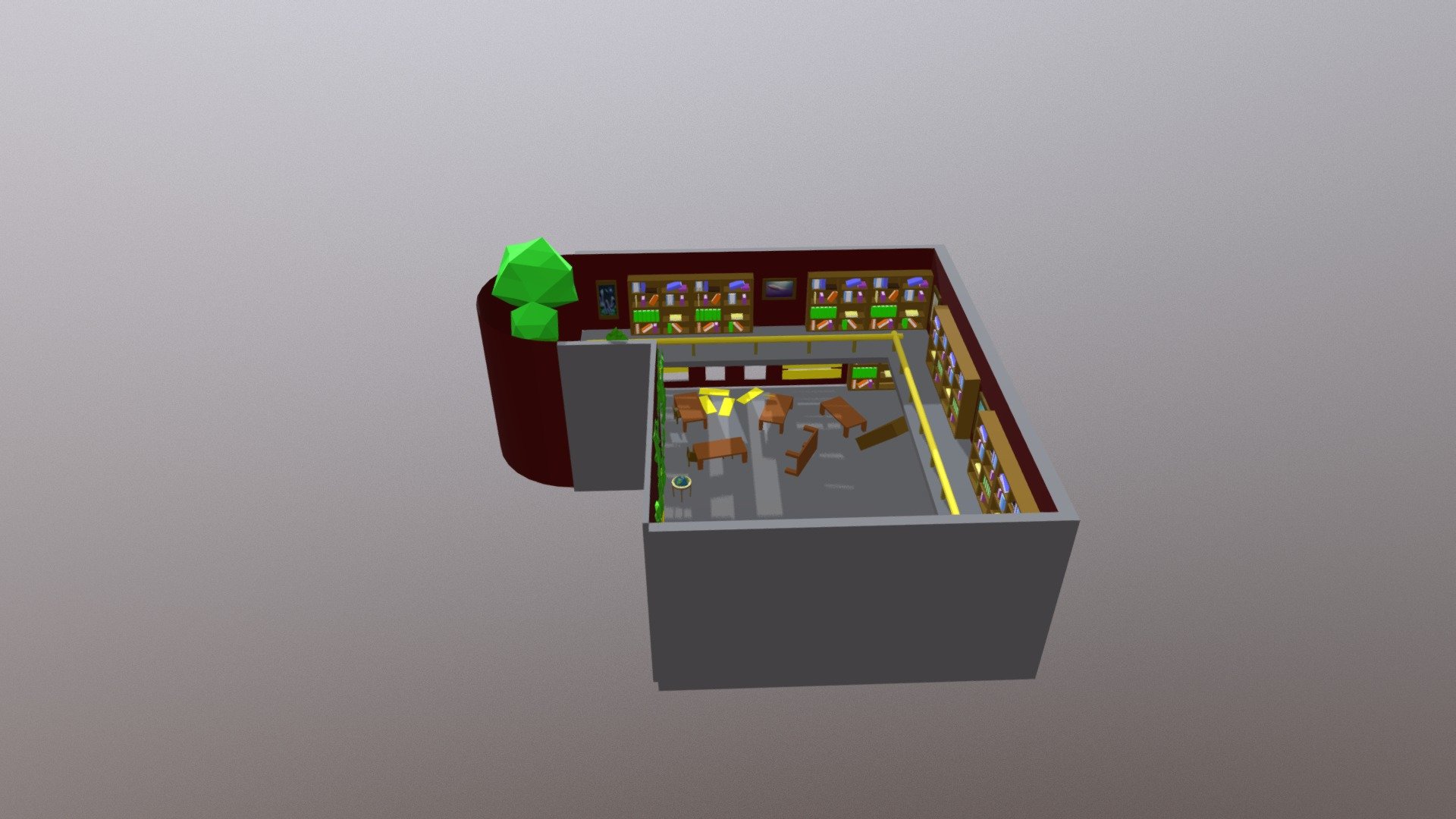 Library - 3D model by BennettH [b468031] - Sketchfab