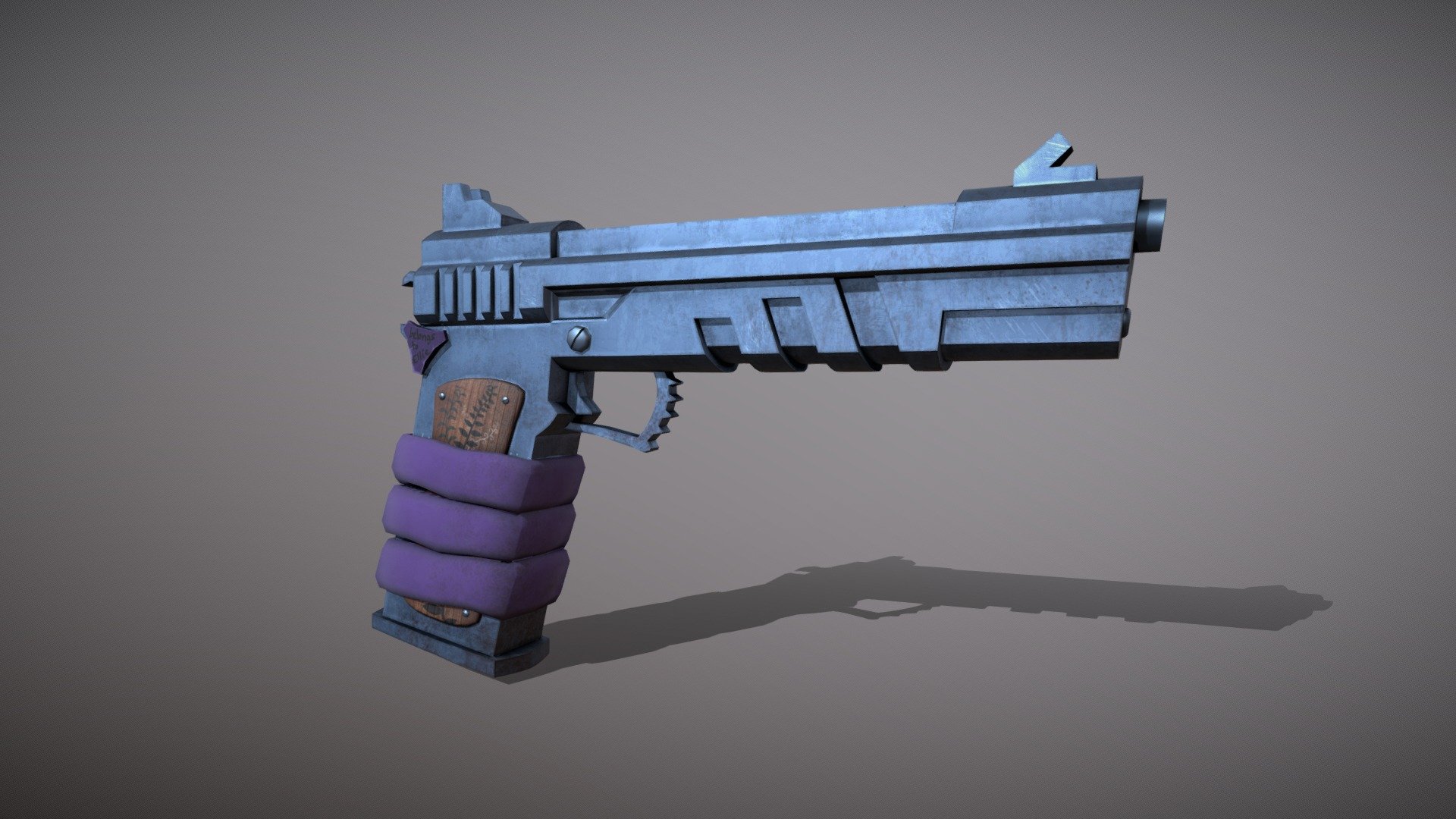 Low Poly Gun - Download Free 3D model by intarisart [b468631] - Sketchfab